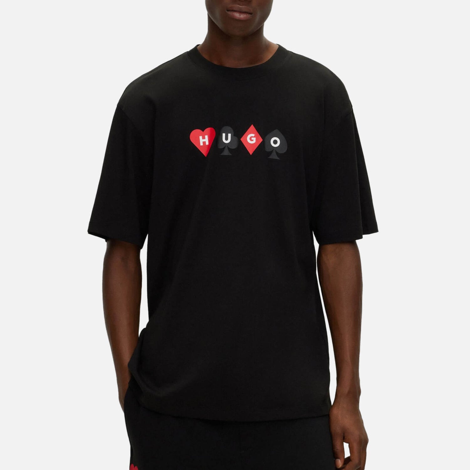 HUGO Doober Card Suit Cotton-Jersey T-Shirt | TheHut.com