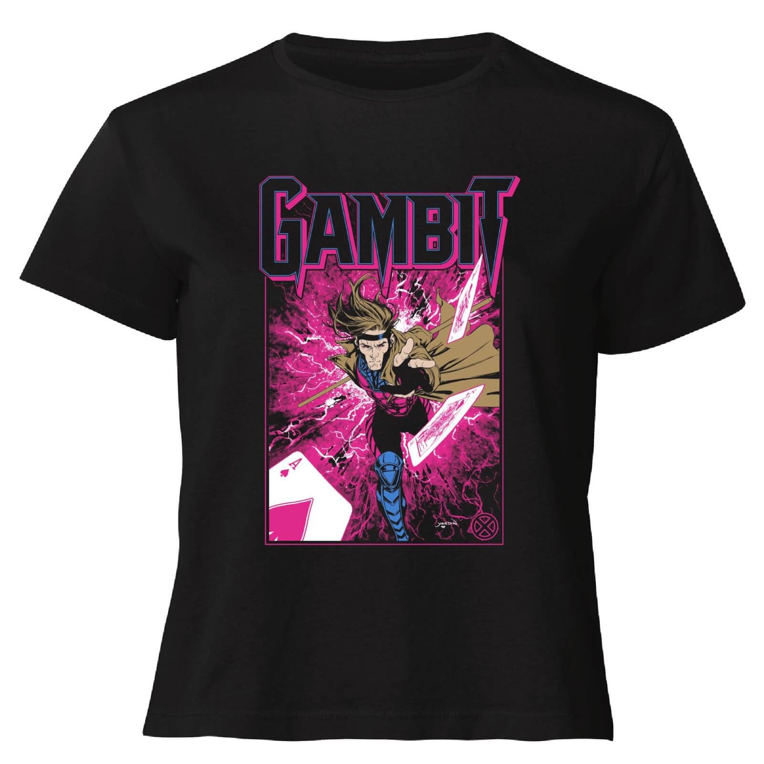 X-Men Gambit Women's Cropped T-Shirt - Black Clothing - Zavvi US