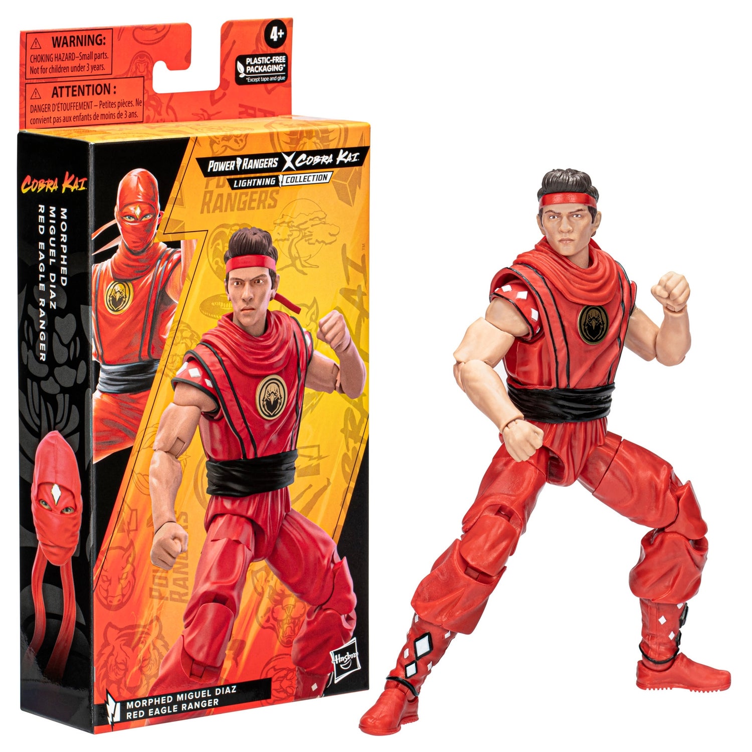 Power Rangers Lightning Collection Mighty Morphin X Cobra Kai Miguel Diaz Morphed Red Eagle ...