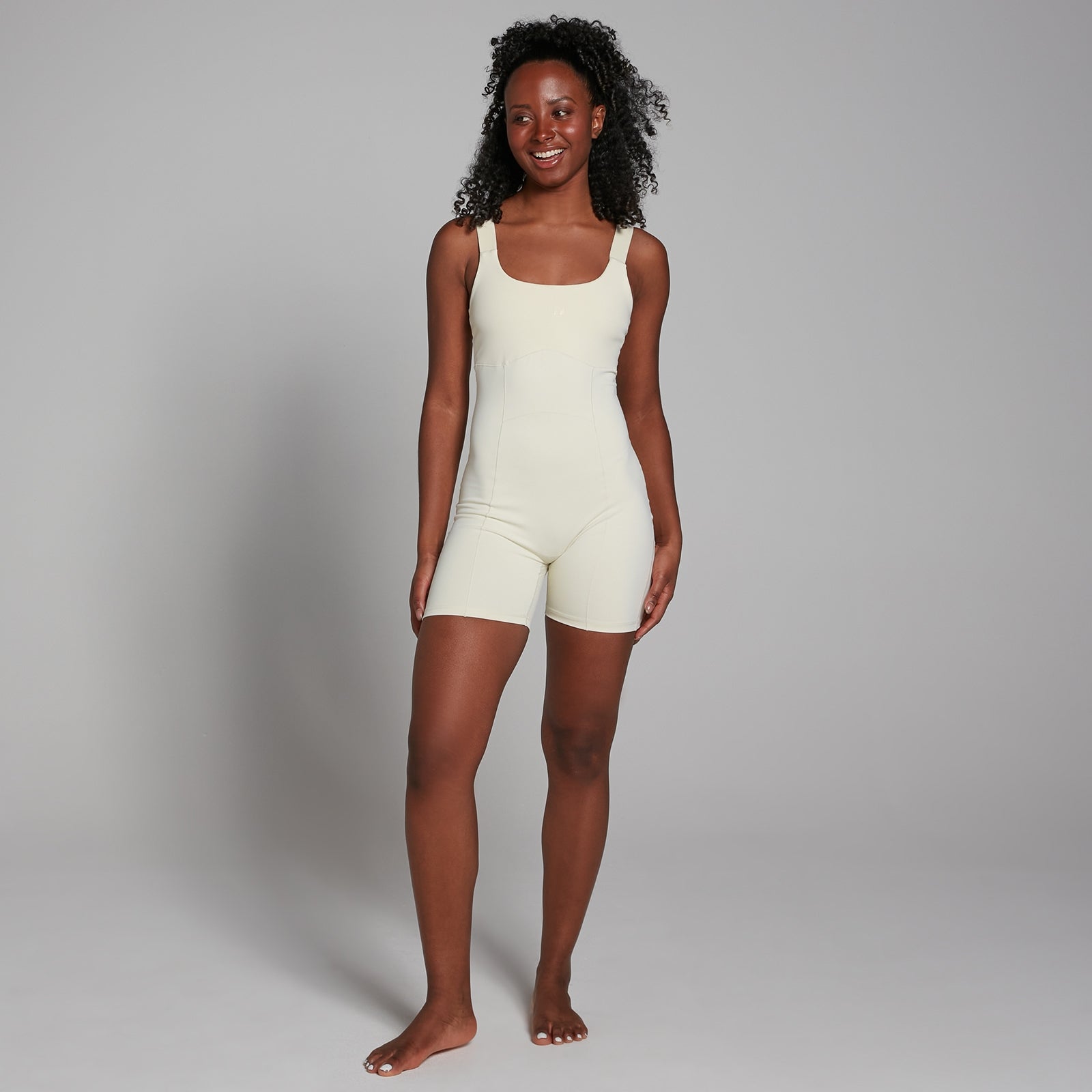 MP Women's Studio Short Bodysuit - Ecru | MYPROTEIN™