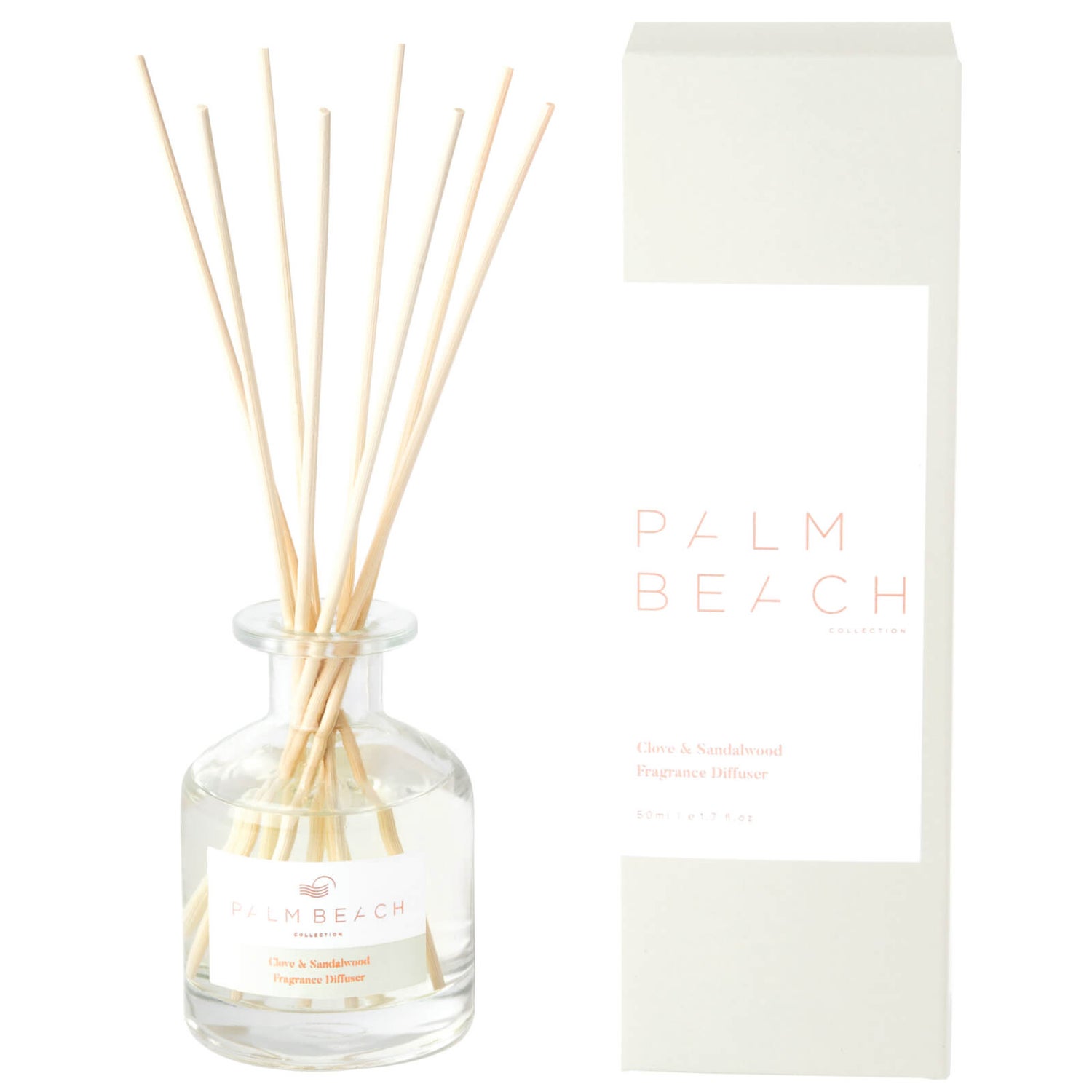 Palm Beach Collection Clove and Sandalwood Mini Fragrance Diffuser 50ml | LOOKFANTASTIC AU