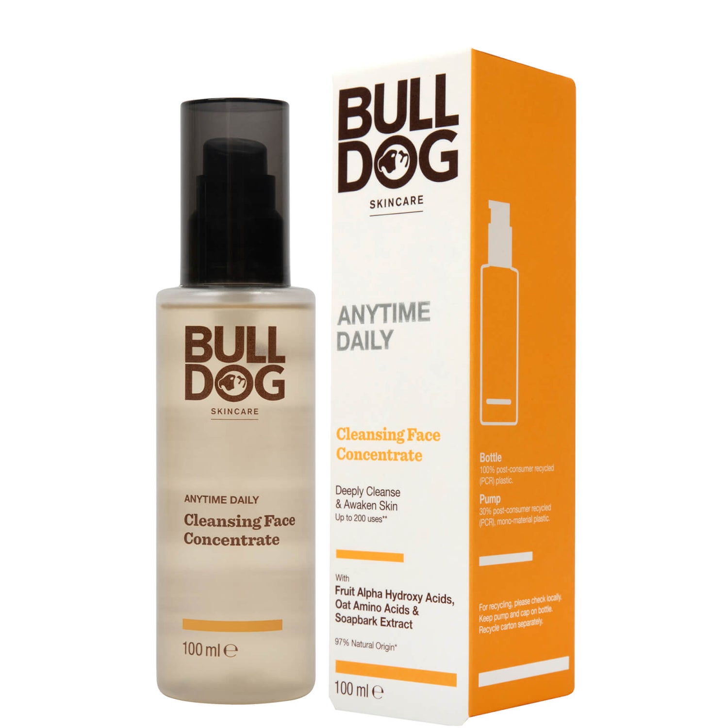 Bulldog Skincare for Men Anytime Daily Cleansing Concentrate 100ml ...