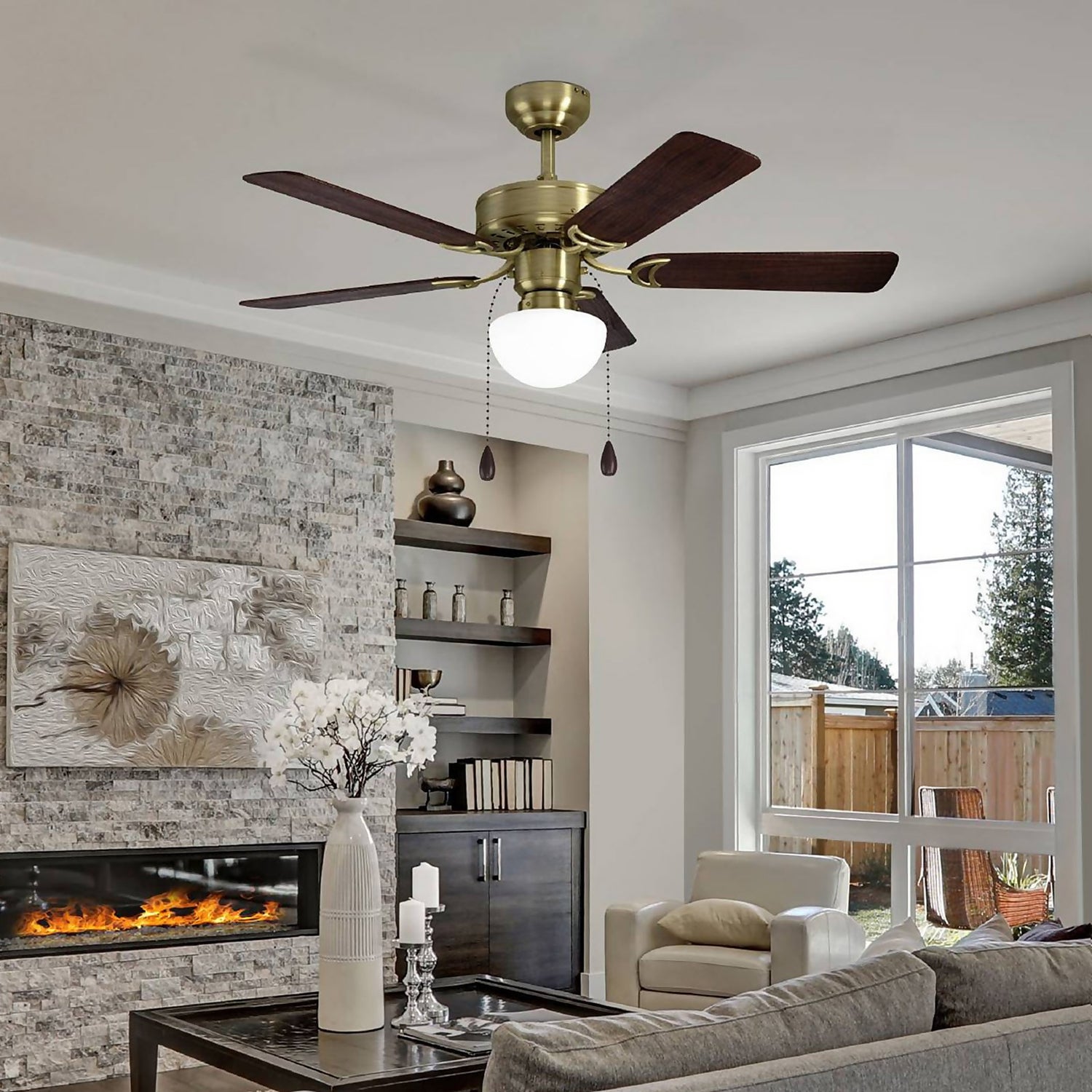 Conservatory Ceiling Fan Lights Uk | Shelly Lighting