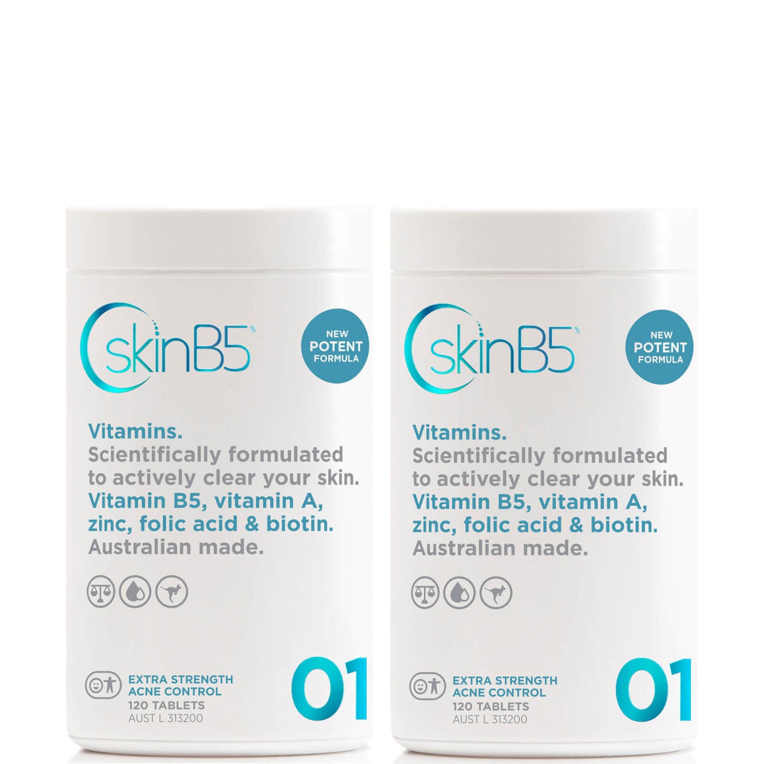 SkinB5 Extra Strength Acne Control Tablets Bundle - Entrega GRÁTIS