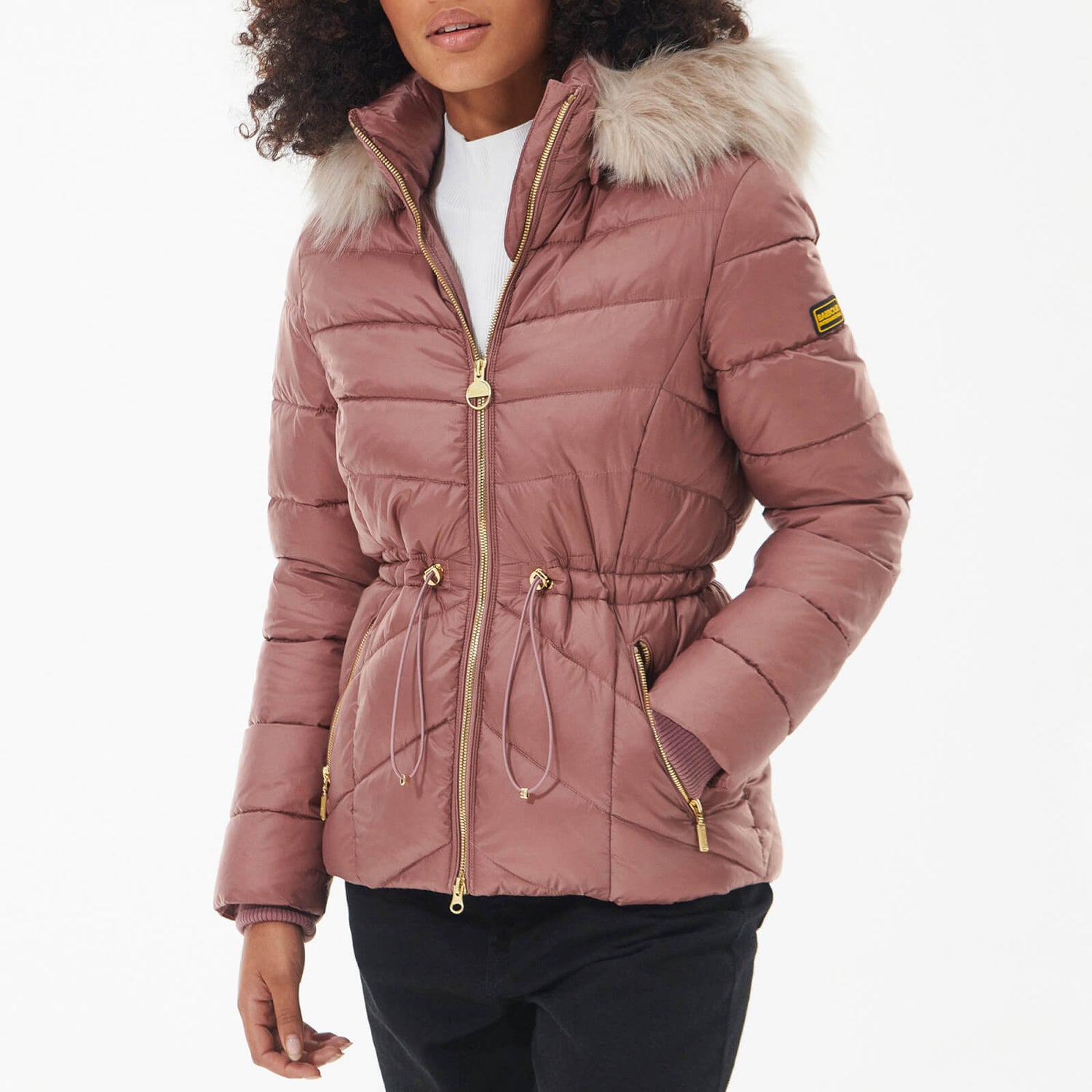 Barbour International Island Quilted Shell Hooded Coat | TheHut.com
