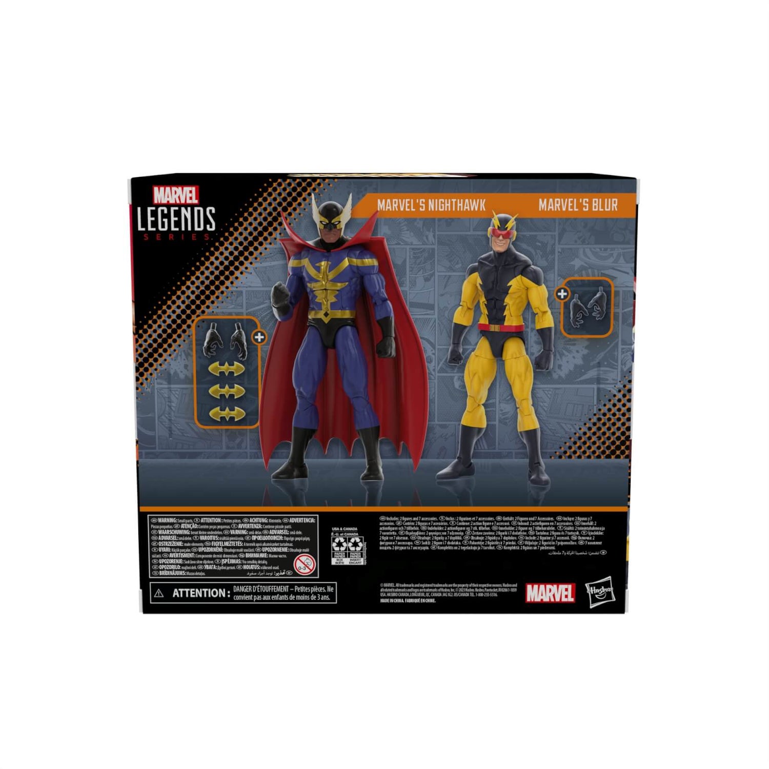 Hasbro Marvel Legends Series Marvel's Nighthawk and Marvel's Blur ...
