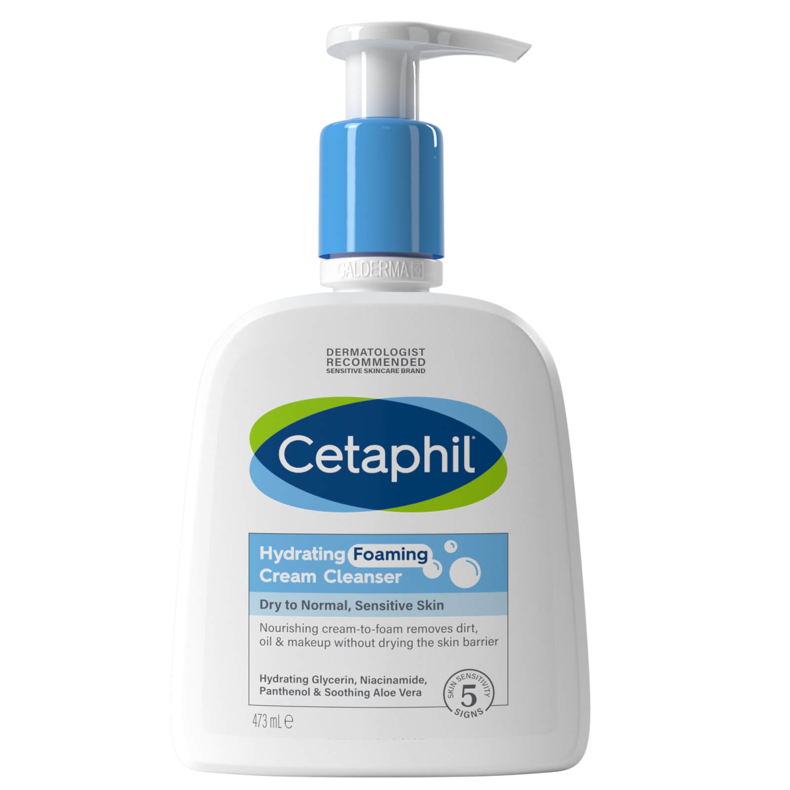 Cetaphil Hydrating Foaming Cream Cleanser Wash 473ml - Entrega GRÁTIS