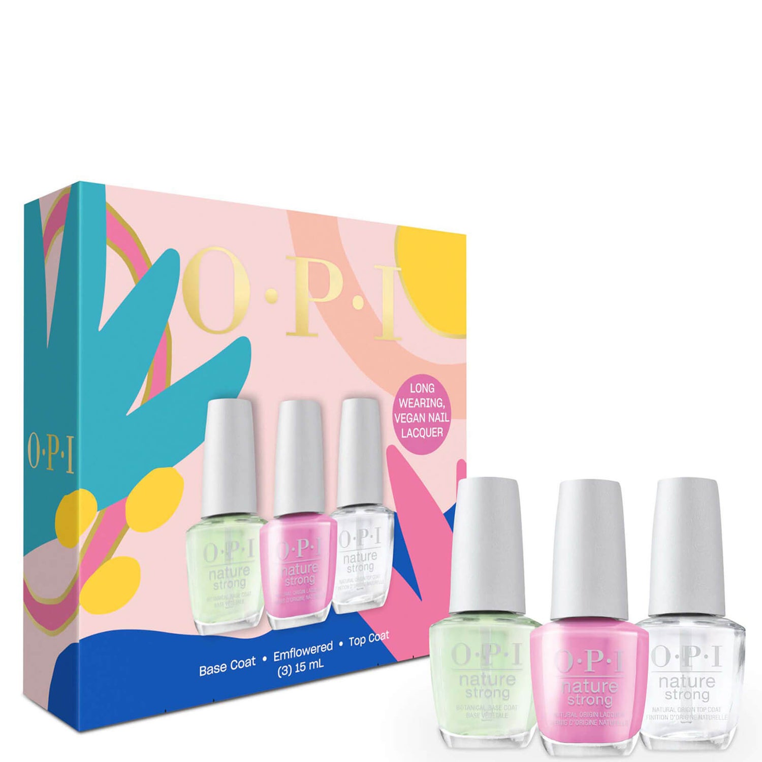 OPI Nature Strong Trio Gift Set - Base Coat, Emflowered, Top Coat ...