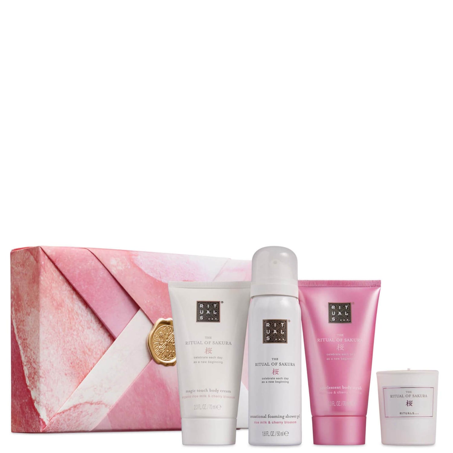 Rituals The Ritual of Sakura Floral Cherry Blossom & Rice Milk Bath and Body Small Gift Set ...