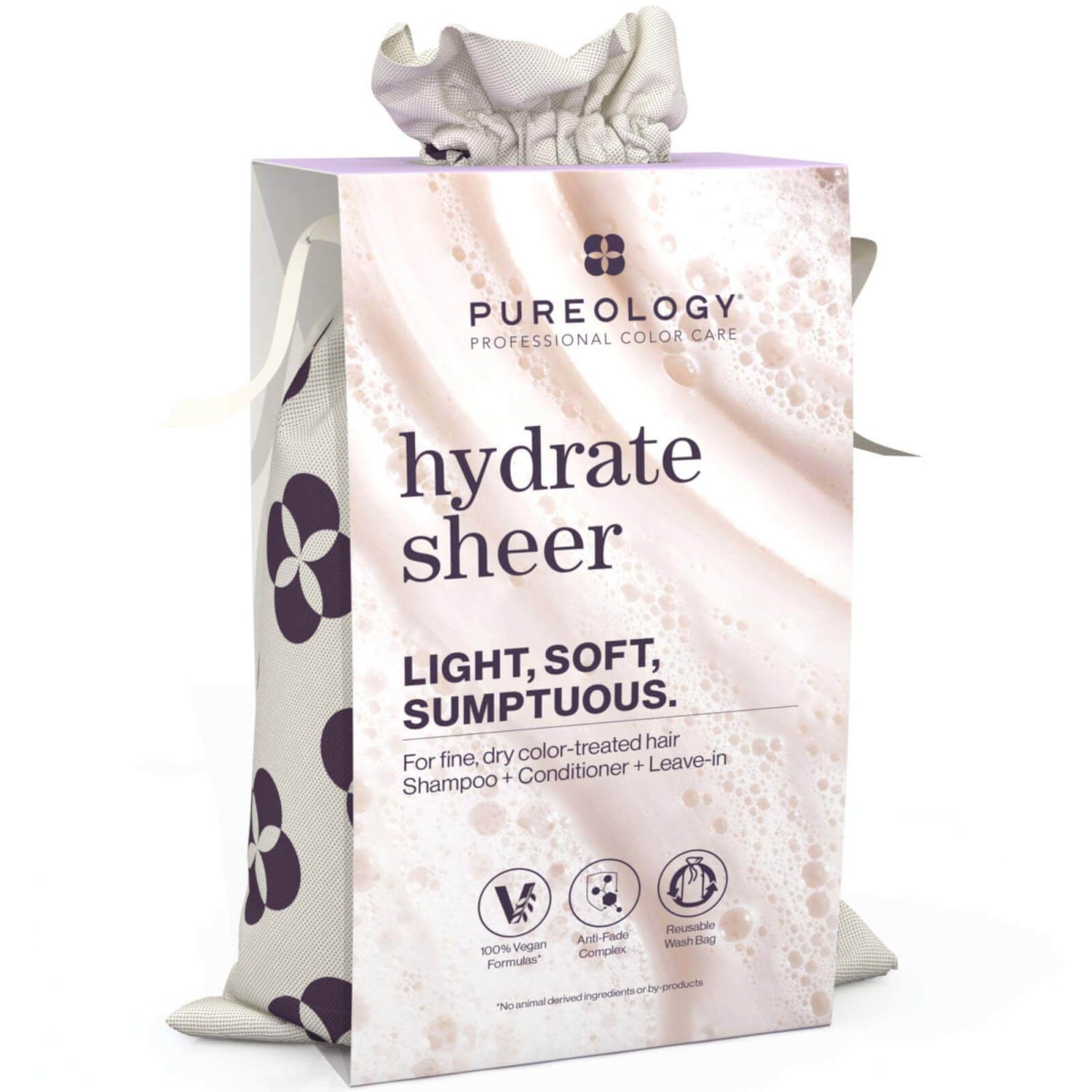 Pureology Hydrate Sheer Shampoo Conditioner and Color Fanatic Hair Gift ...