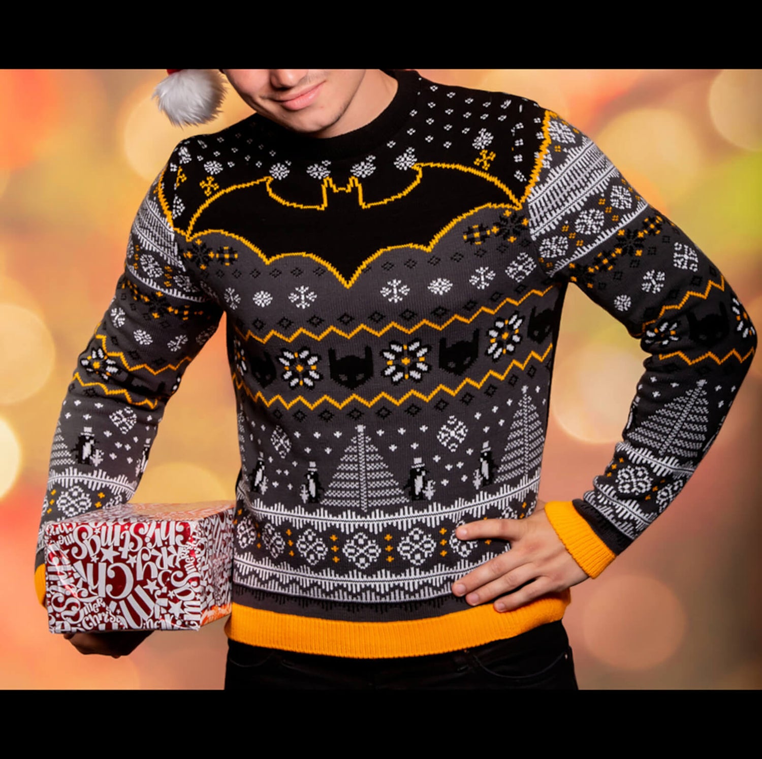 Batman: Penguin Christmas Jumper Merchandise - Zavvi UK