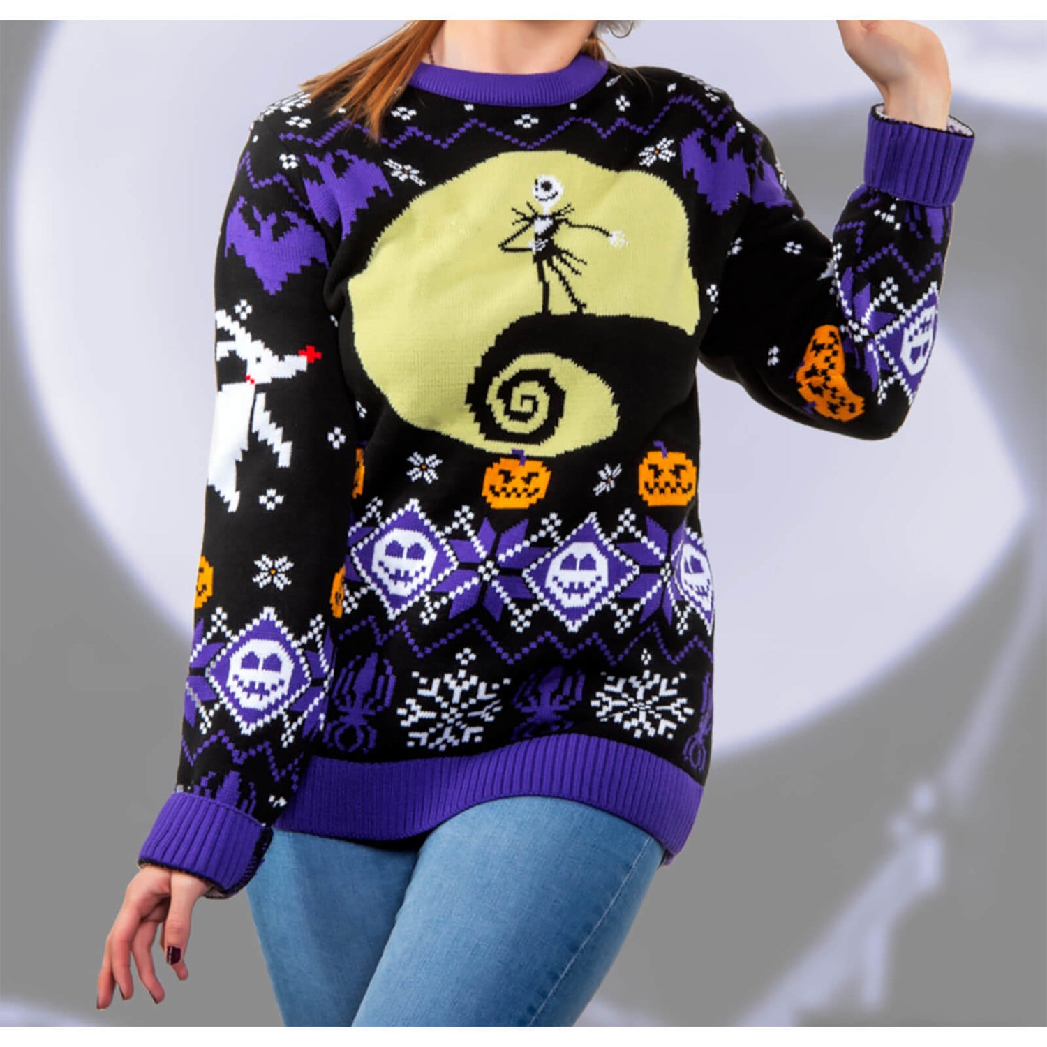 Nightmare Before Christmas 8-bit Christmas Jumper Merchandise - Zavvi UK