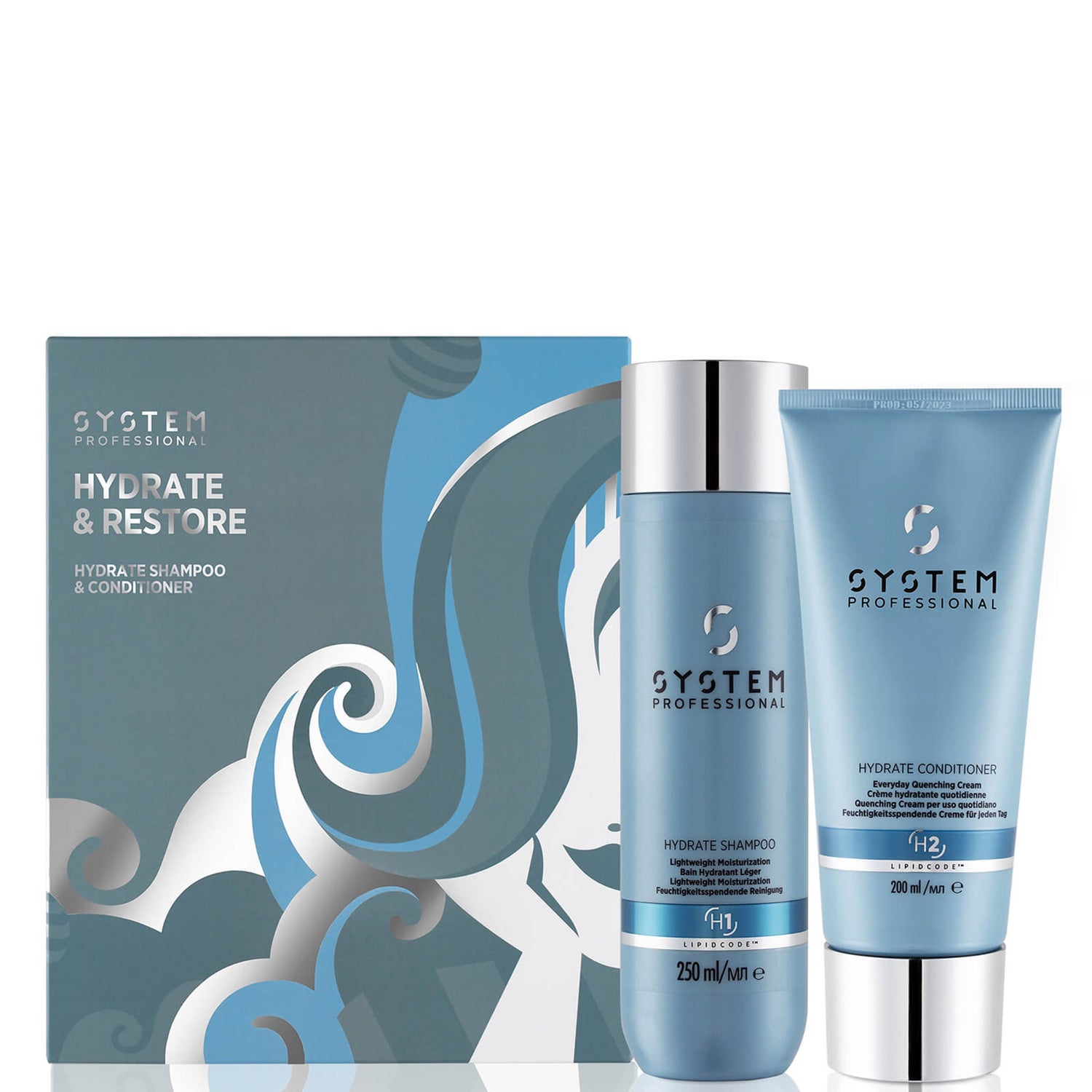 System Professional Hydrate, Hydrate and Restore Hair Gift Set ...
