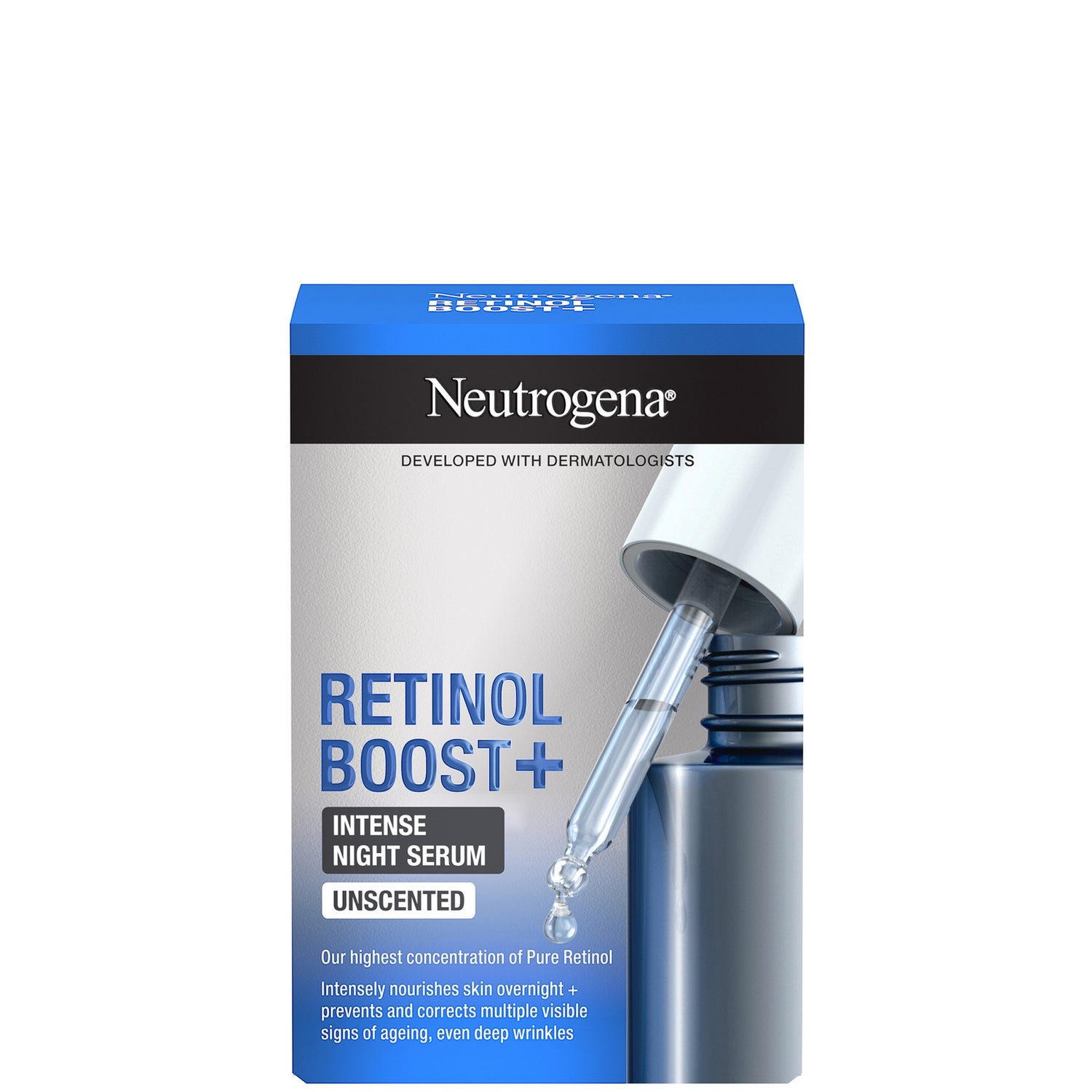 NEUTROGENA RETINOL BOOST+ INTENSE NIGHT SERUM - 30ml - Entrega GRÁTIS