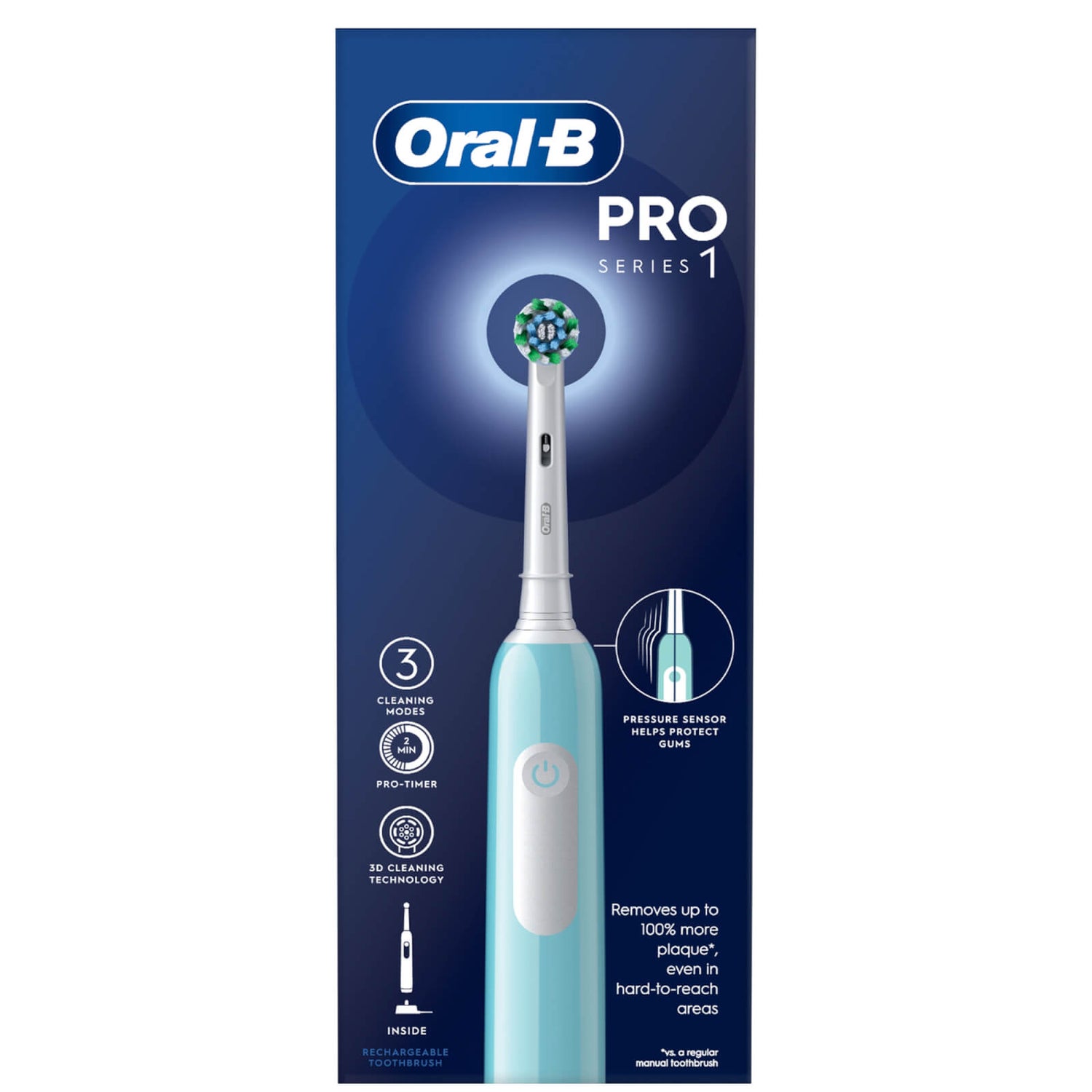 Oral B Pro Series 1 Cross Action Blue Electric Rechargeable Toothbrush - Entrega GRÁTIS