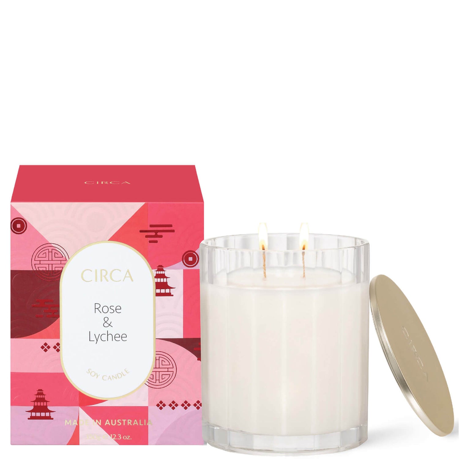 CIRCA Rose and Lychee Lunar New Year Candle 350g - LOOKFANTASTIC