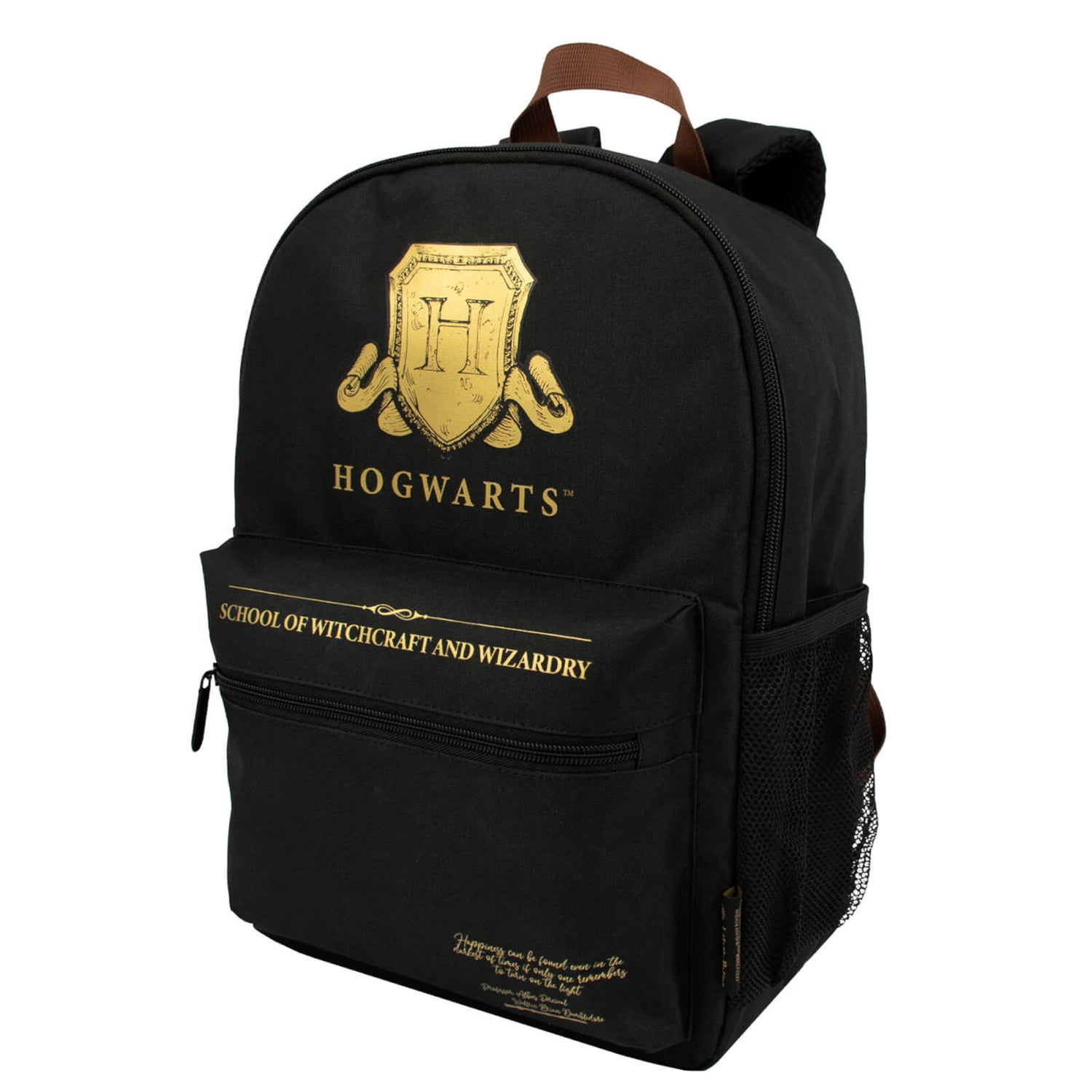 Harry Potter Hogwarts Shield Black Backpack Merchandise - Zavvi UK