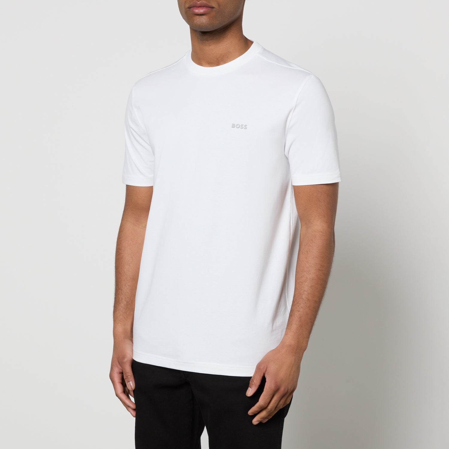 BOSS Green Logo-Print Cotton-Blend Jersey T-Shirt | TheHut.com