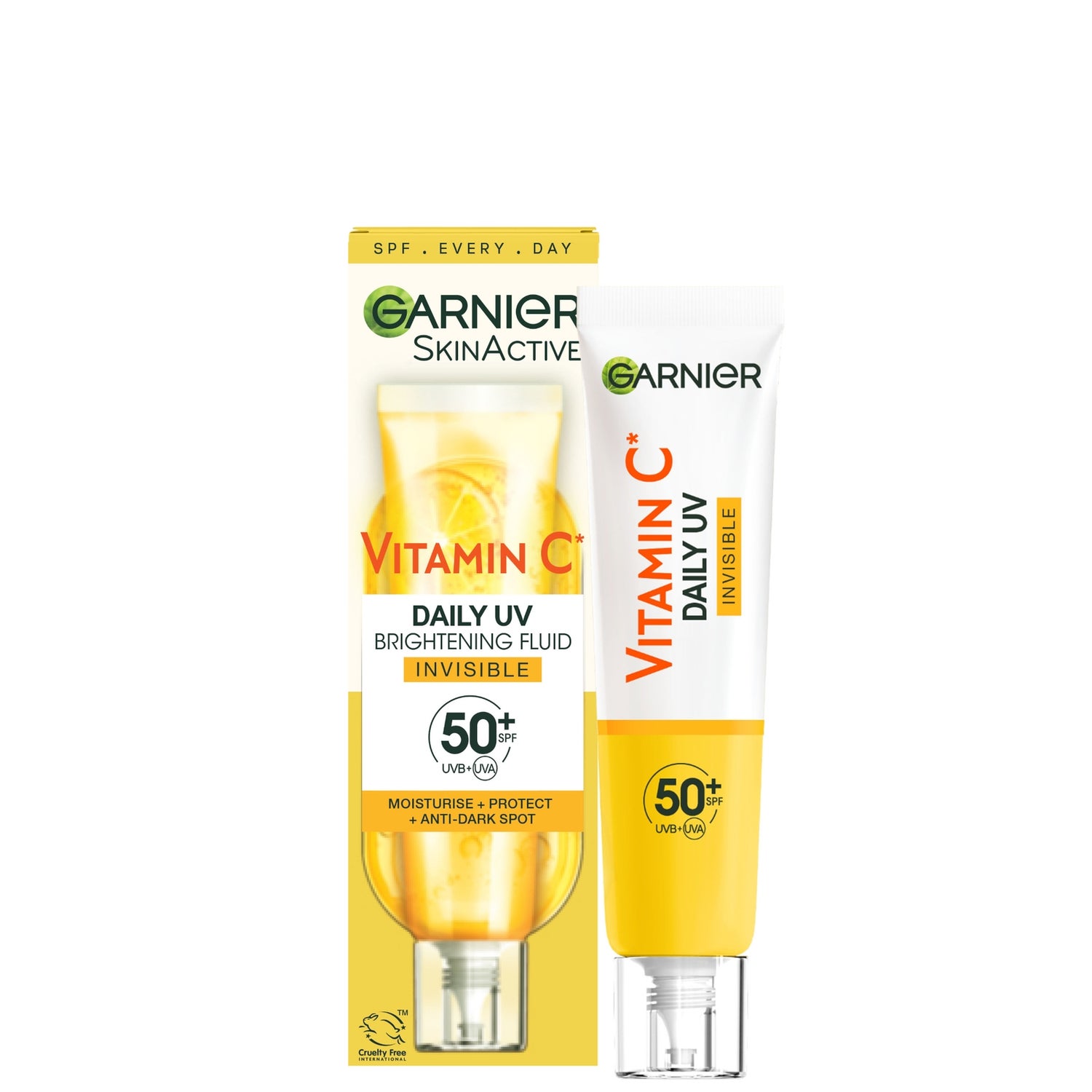 Garnier Vitamin C Daily UV Brightening Fluid Invisible SPF 50+ 40ml ...