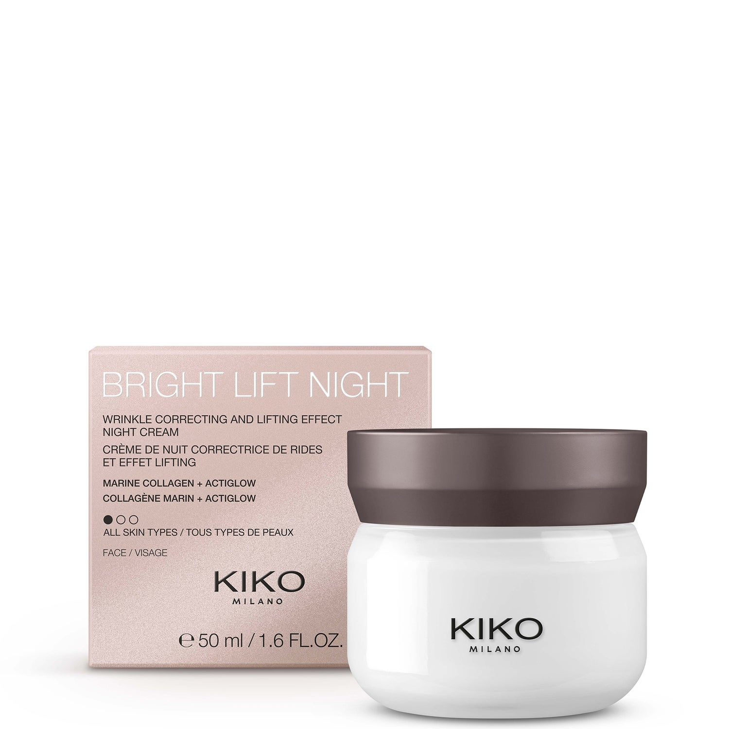 KIKO Milano Bright Lift Night Cream 50ml - Entrega GRÁTIS