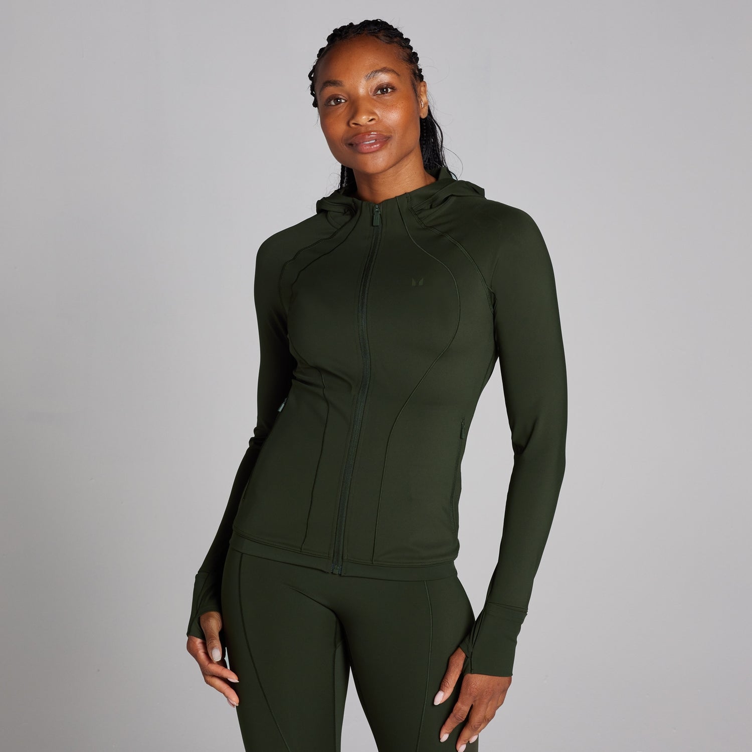 MP Women's Tempo Ultra Hooded Jacket - Forest Green | MYPROTEIN™