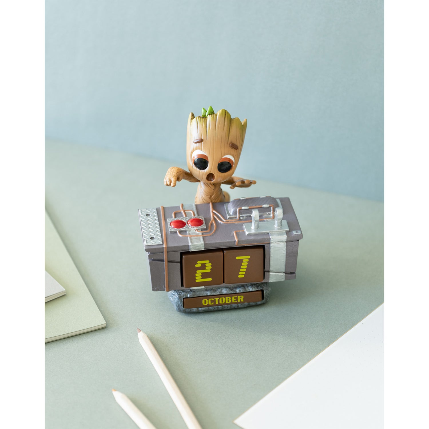 Marvel Groot Death Button 3D Perpetual Calendar Homeware - Zavvi UK