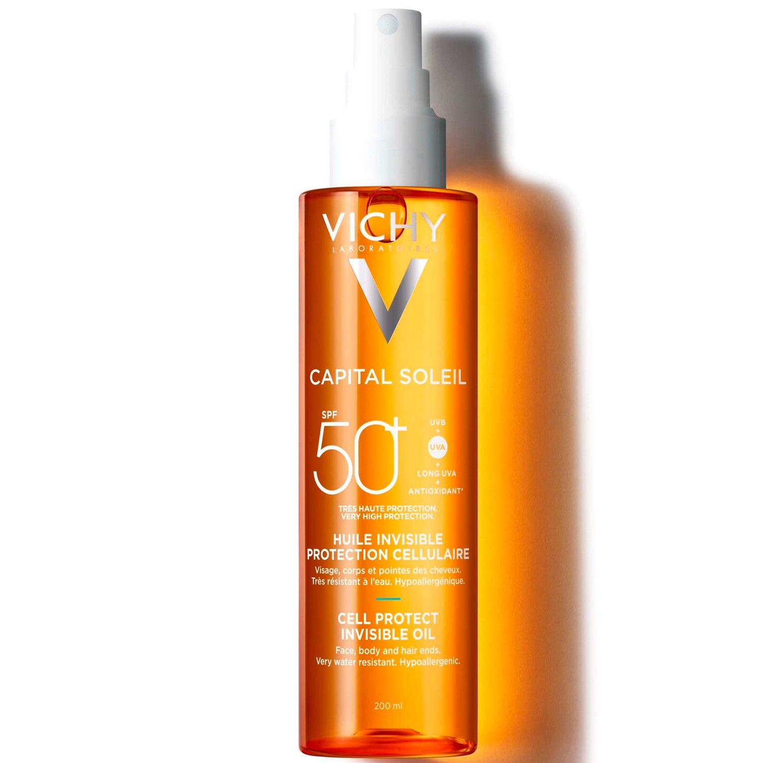 Vichy Capital Soleil Cell Protect Oil SPF 50 200ml - lookfantastic