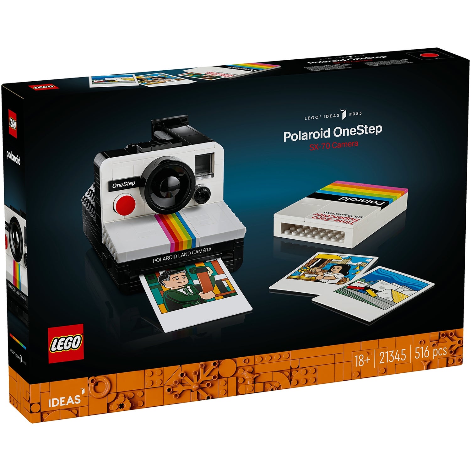 LEGO Ideas Polaroid OneStep SX-70 Camera Adults Set 21345 Toys - Zavvi UK