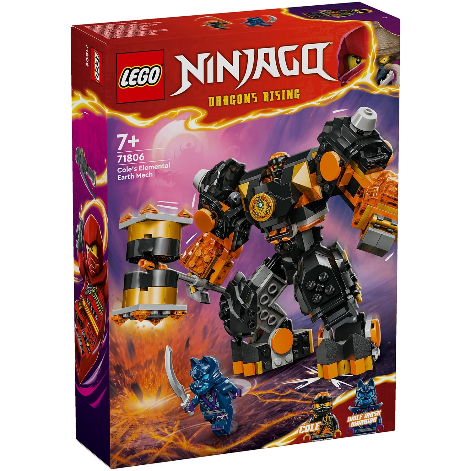 LEGO NINJAGO Cole’s Elemental Earth Mech Action Figure 71806 Toys ...