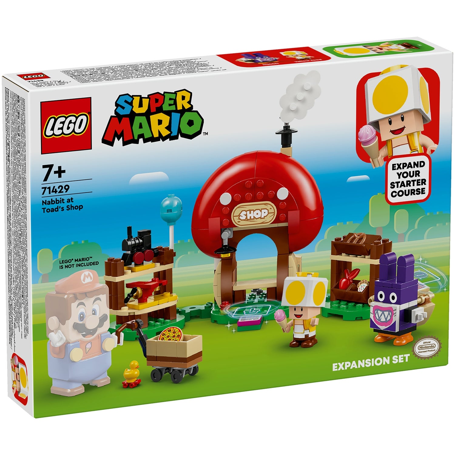 LEGO Super Mario Nabbit at Toad’s Shop Expansion Set 71429 Toys - Zavvi UK