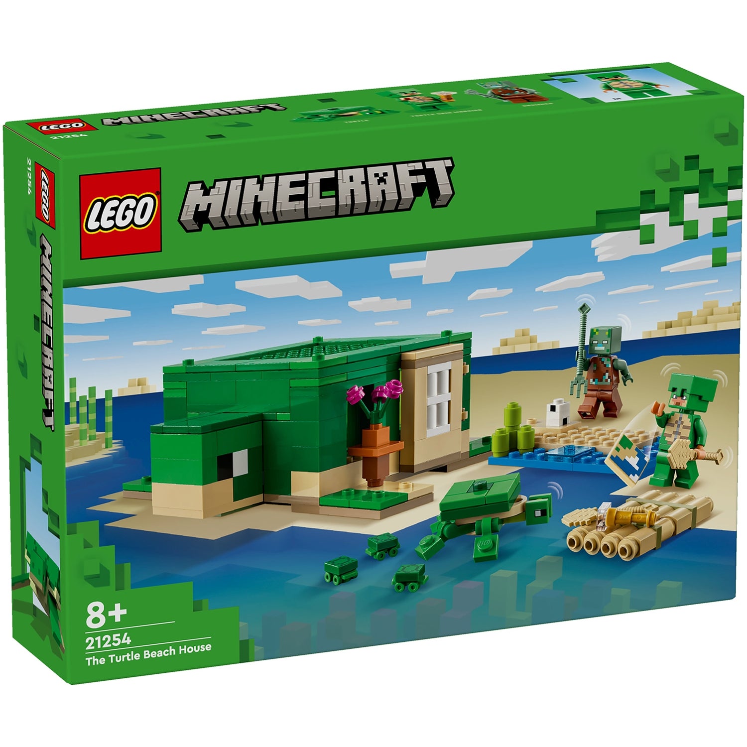 LEGO Minecraft The Turtle Beach House with Animal Toys 21254 - IWOOT UK
