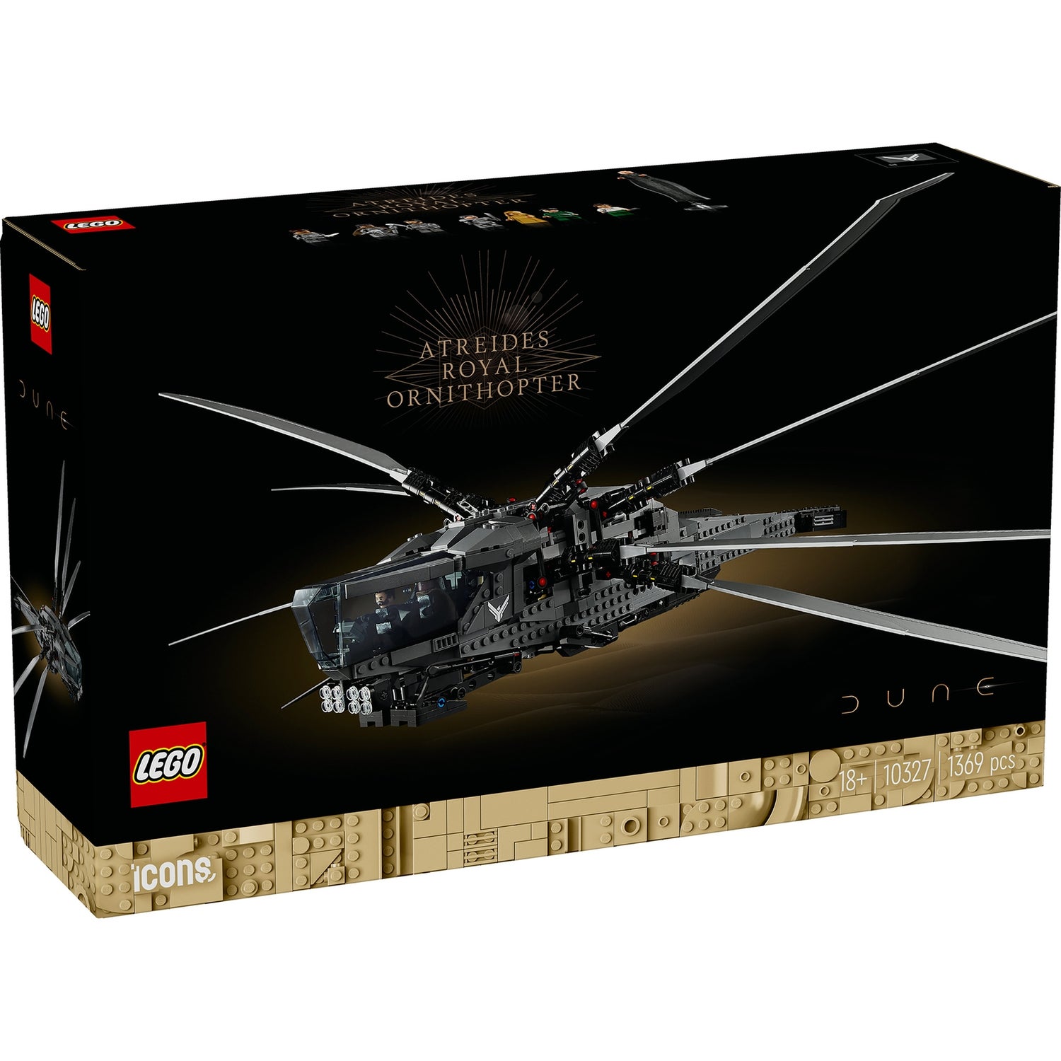 LEGO Icons Dune Atreides Royal Ornithopter Movie Set 10327 Toys | Zavvi ...