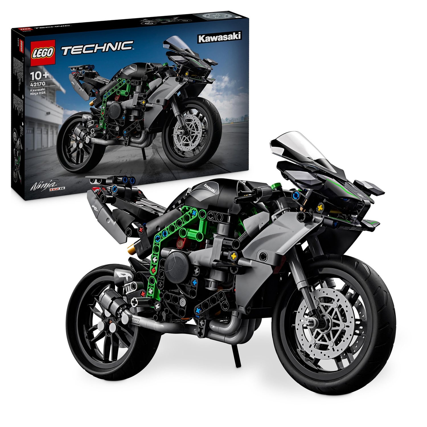 LEGO Technic Kawasaki Ninja H2R Motorcycle Toy Gift Model 42170 Toys ...
