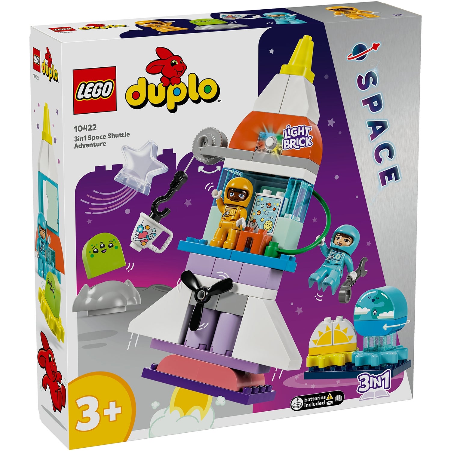 LEGO DUPLO 3in1 Space Shuttle Adventure Rocket Toy 10422 Toys - Zavvi UK