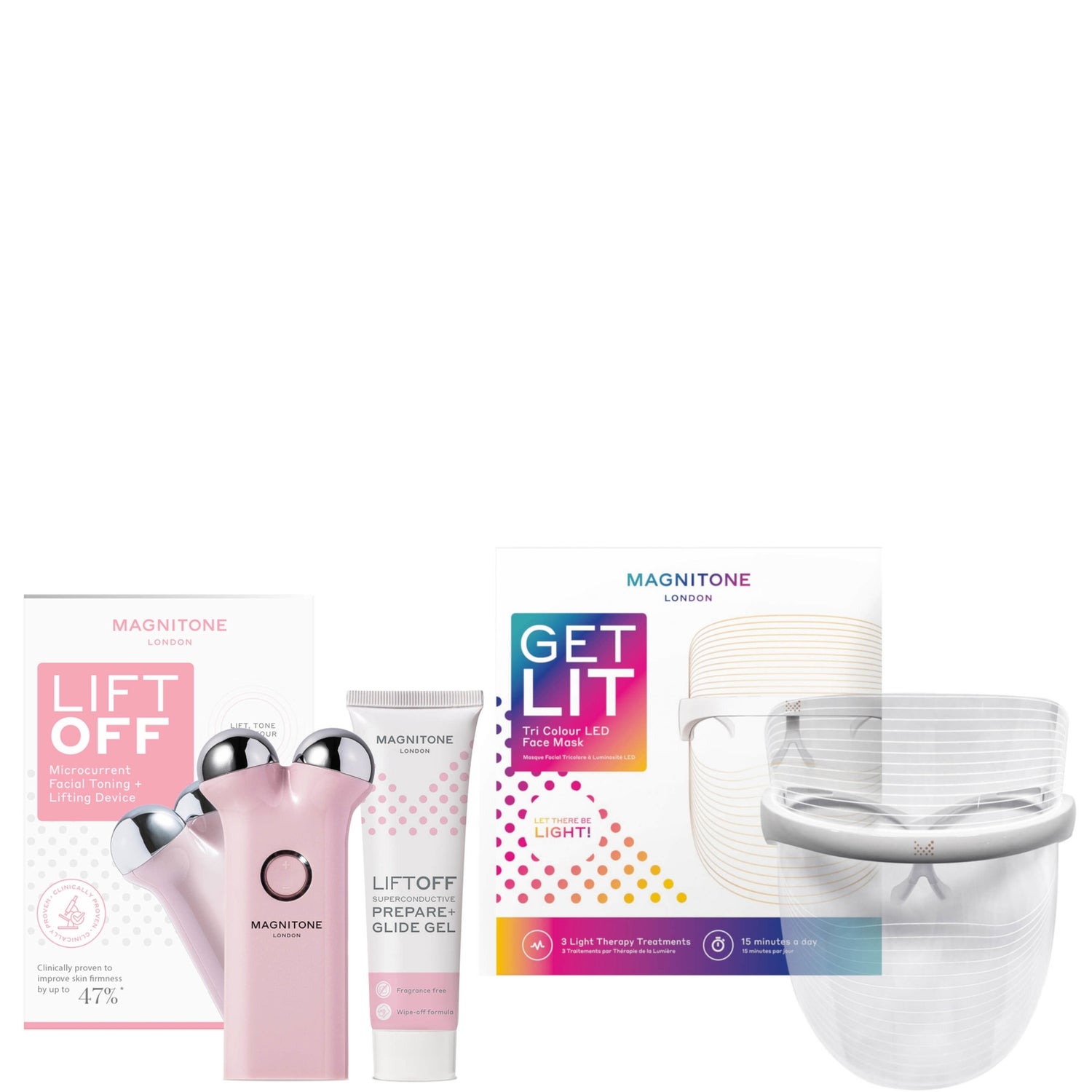 MAGNITONE London LiftOff Microcurrent and GetLit LED Face Mask Hero ...