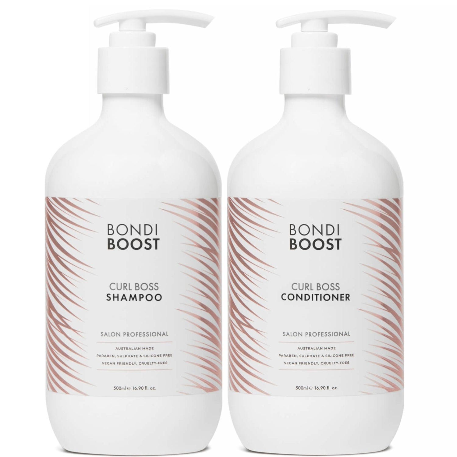 BondiBoost Curl Boss Shampoo and Conditioner 500ml Duo (Worth $89.90 ...