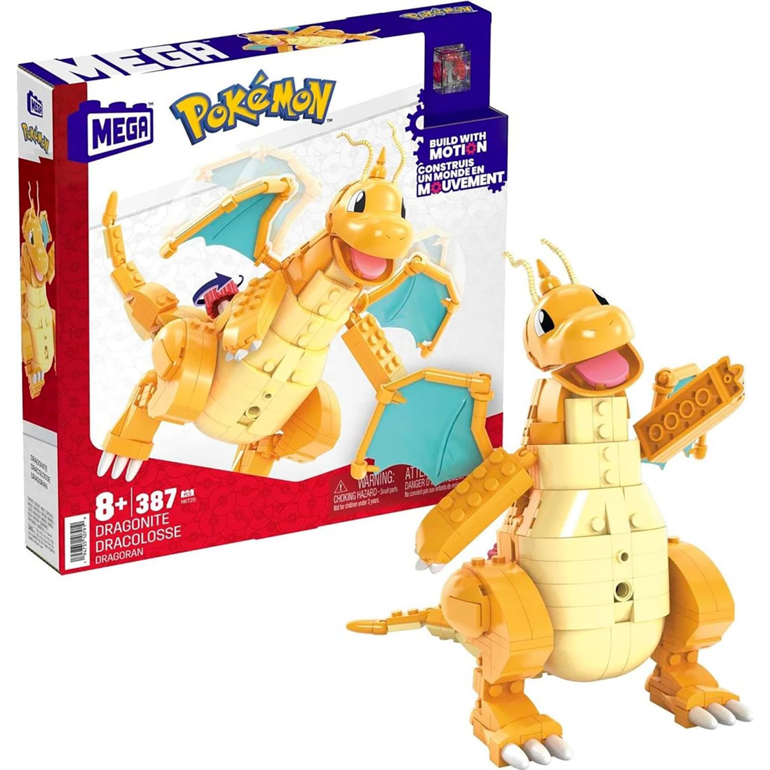 Mattel Mega Pokemon Atom Block Dragonite Construction Toy Toys - Zavvi UK