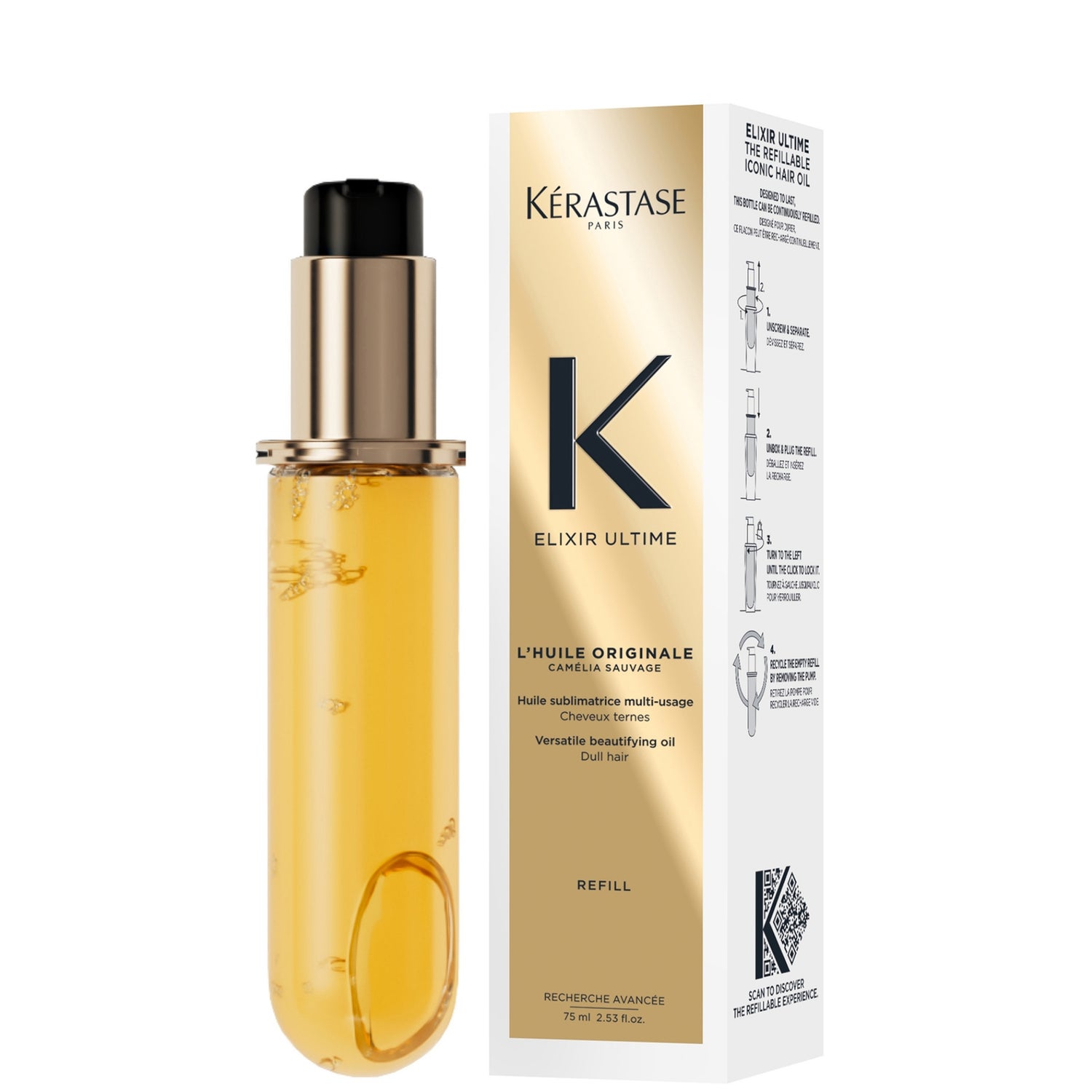 Kérastase Elixir Ultime L'Huile Originale Hair Oil 75ml Refill ...