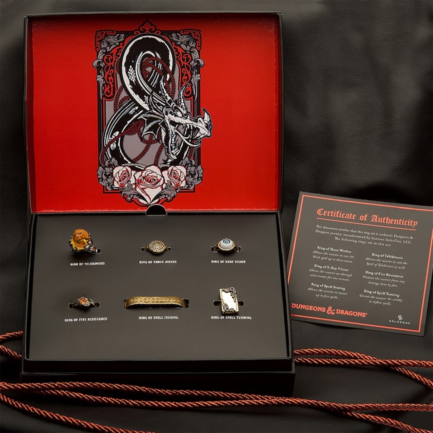 SalesOne Dungeons & Dragons Capability Adjustable Ring Set Replica ...