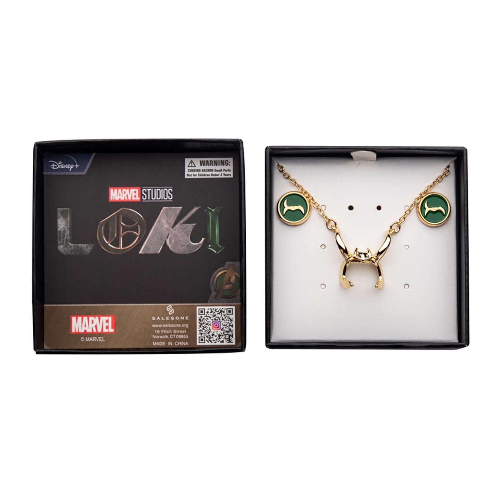 SalesOne Marvel Loki & Sylvie Crowns Necklace & Earrings Set ...