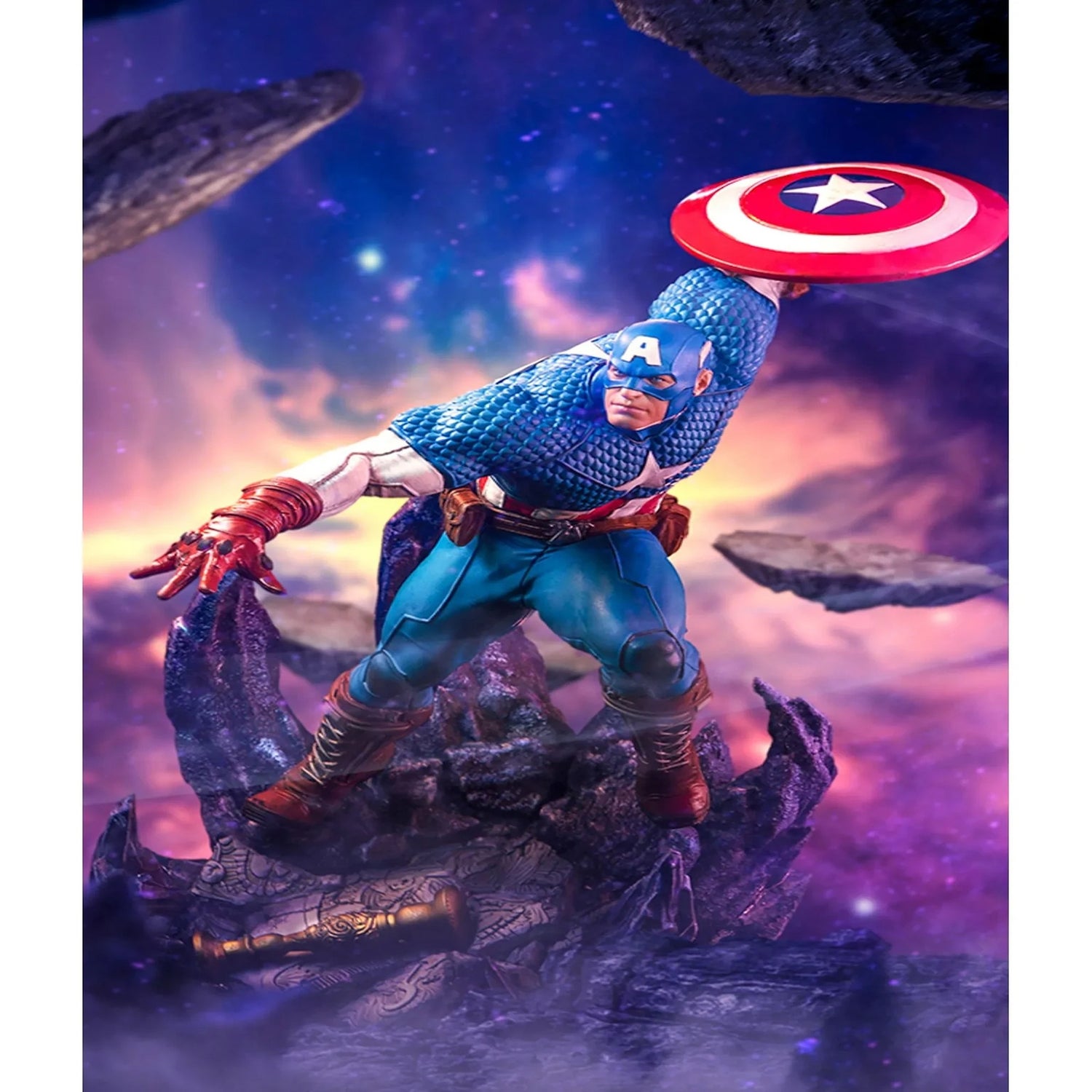 Iron Studios Marvel Captain America Deluxe Art Scale 1/10 Limited ...