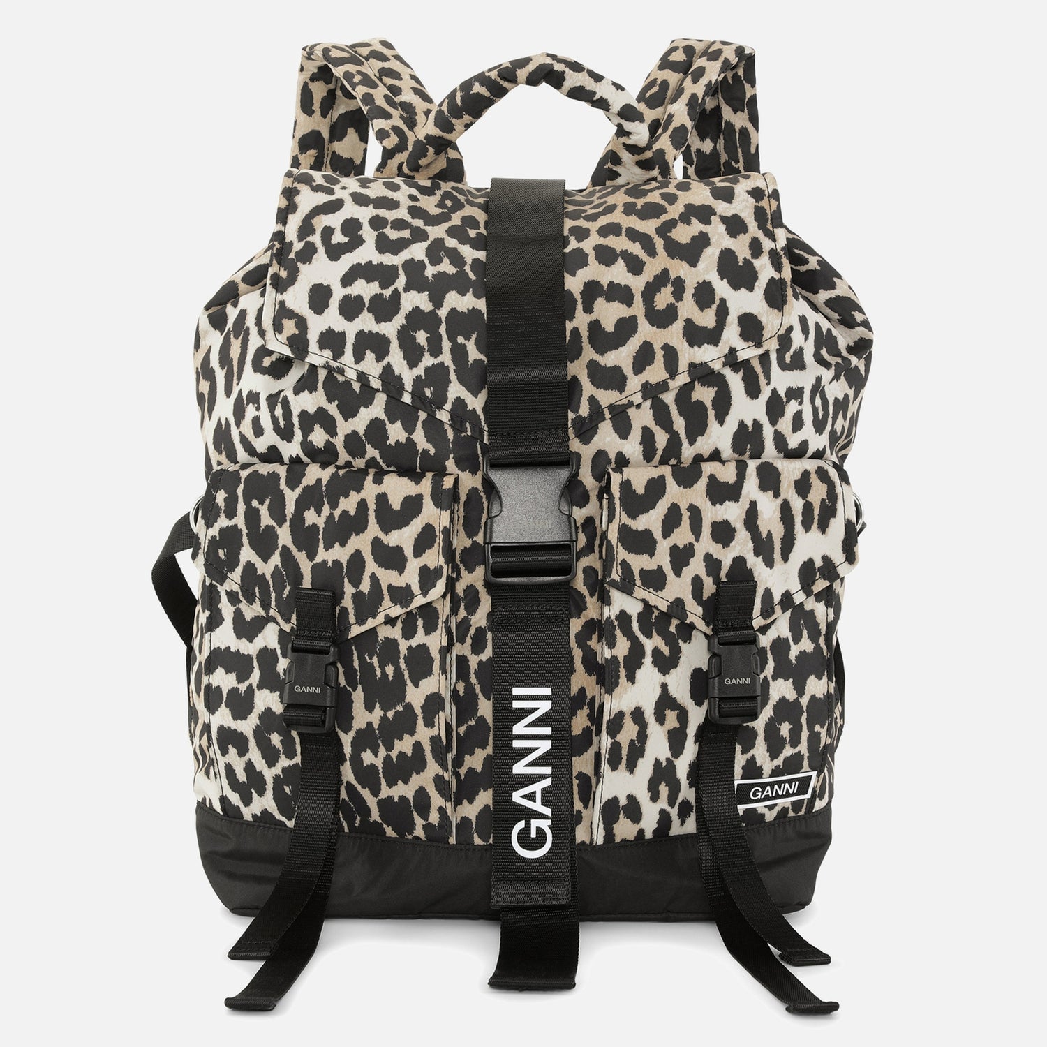 Ganni Women's Recycled Tech Backpack Print - Leopard | 免邮