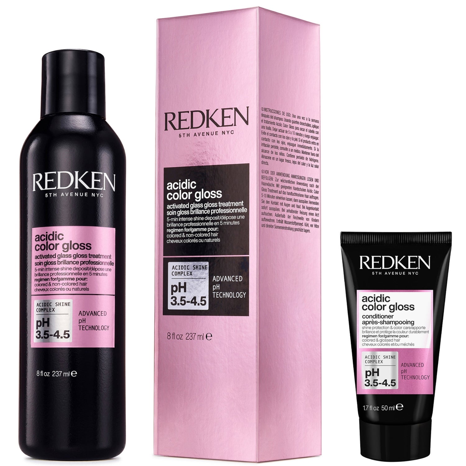 Redken Acidic Color Gloss Activated Glass Gloss Treatment 237ml and ...