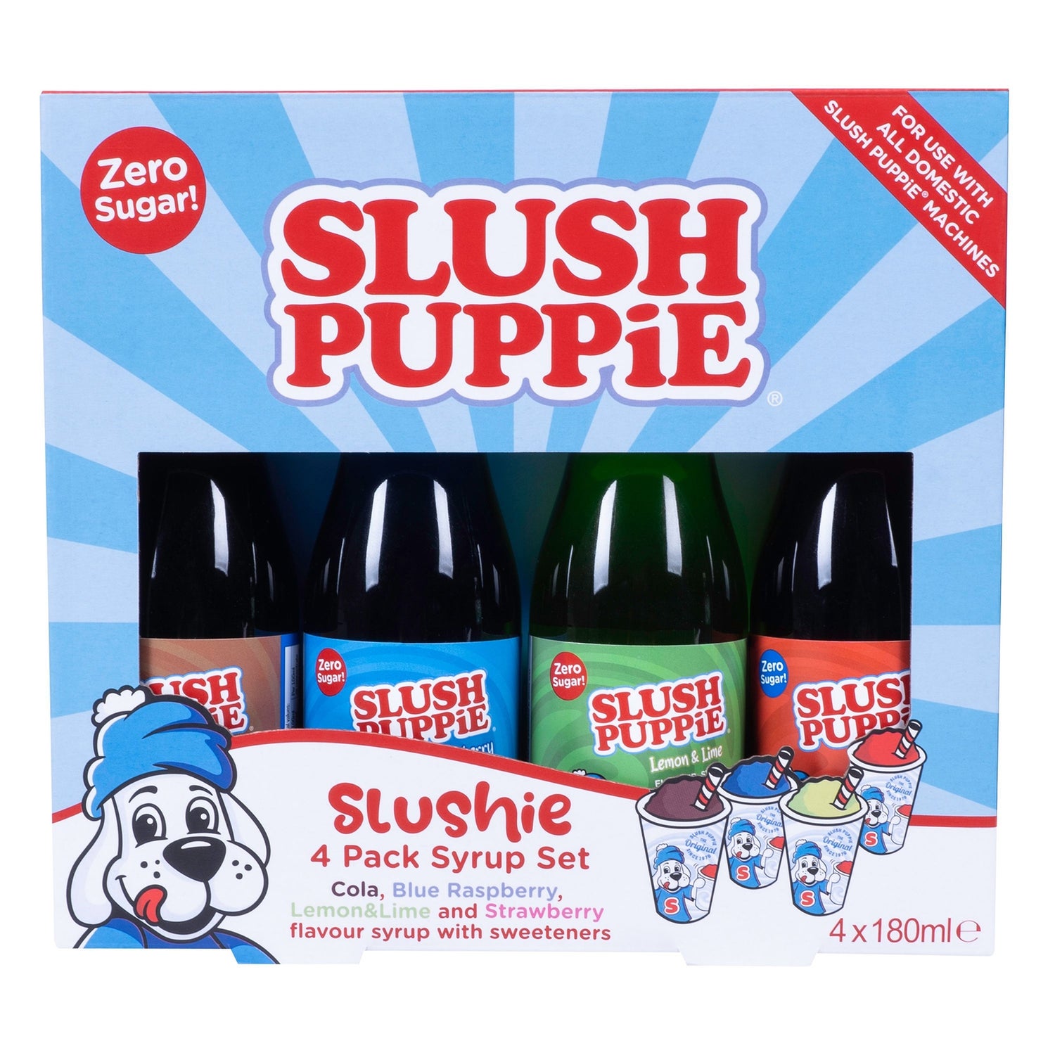 Slush Puppie Zero 4X180ml Syrup Set Gifts - Zavvi UK