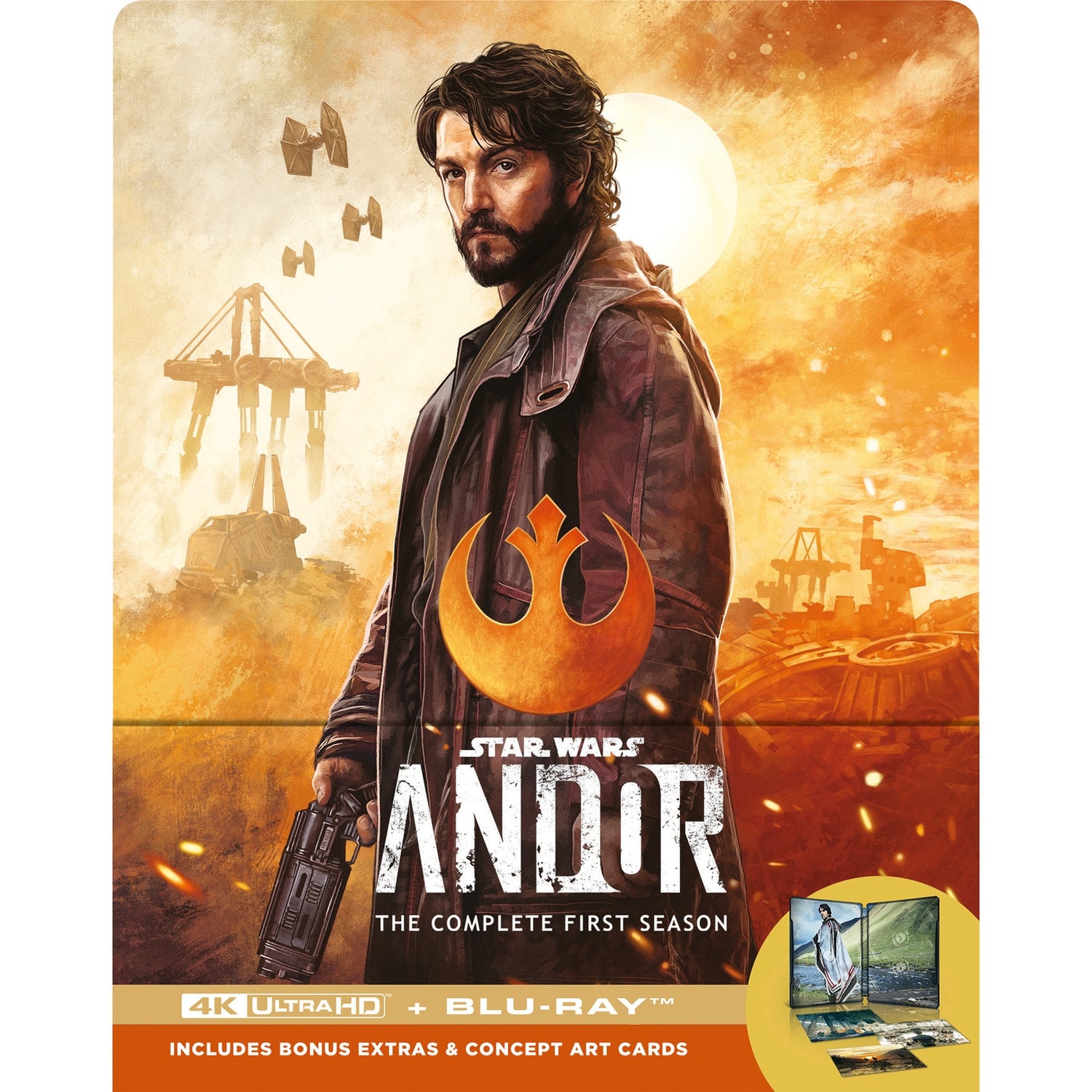 Star Wars Andor Steelbook 4k Ultra Hd And Blu Ray Disney Original Includes Artcards 4k Zavvi