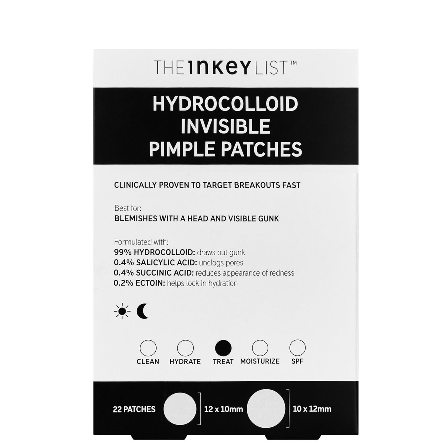 The INKEY List Hydrocolloid Invisible Pimple Patches (22 patches ...