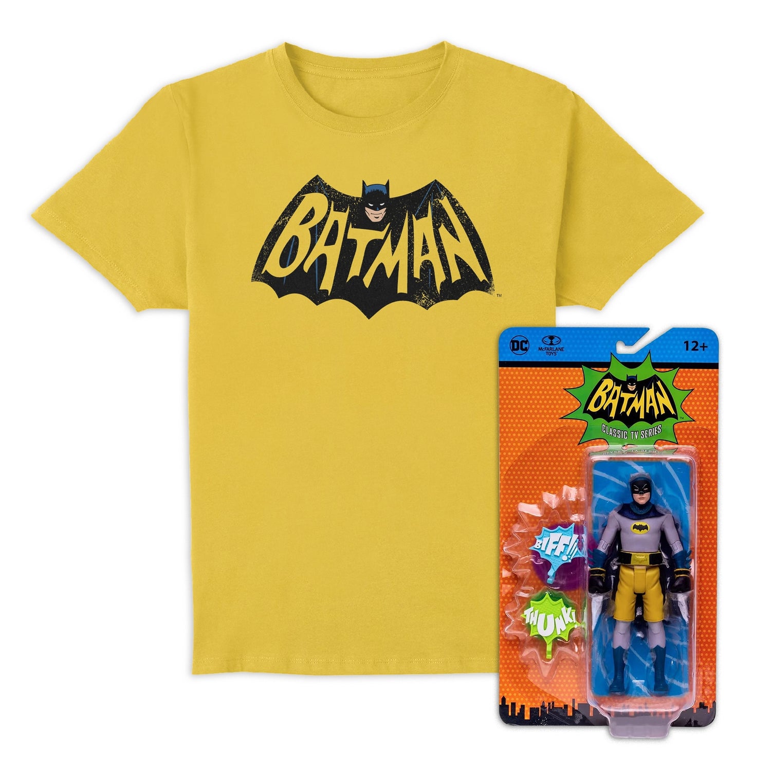 Batman 66 T-Shirt and McFarlane Action Figure Bundle - IWOOT UK