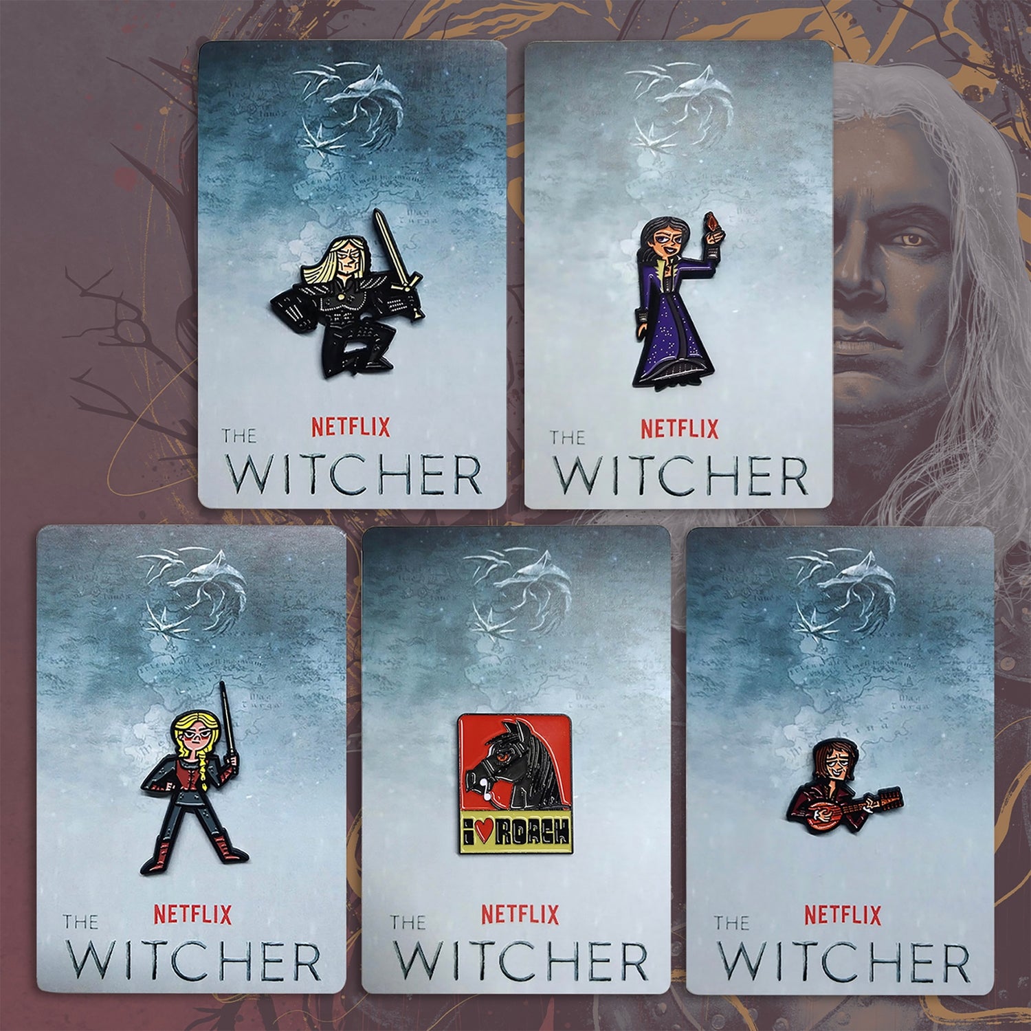 DUST Witcher Pin Badge Bundle Merchandise - Zavvi UK