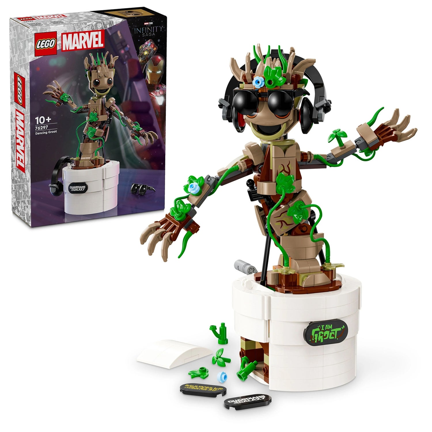 LEGO Marvel Dancing Groot Guardians of the Galaxy Set 76297 Toys - Zavvi US