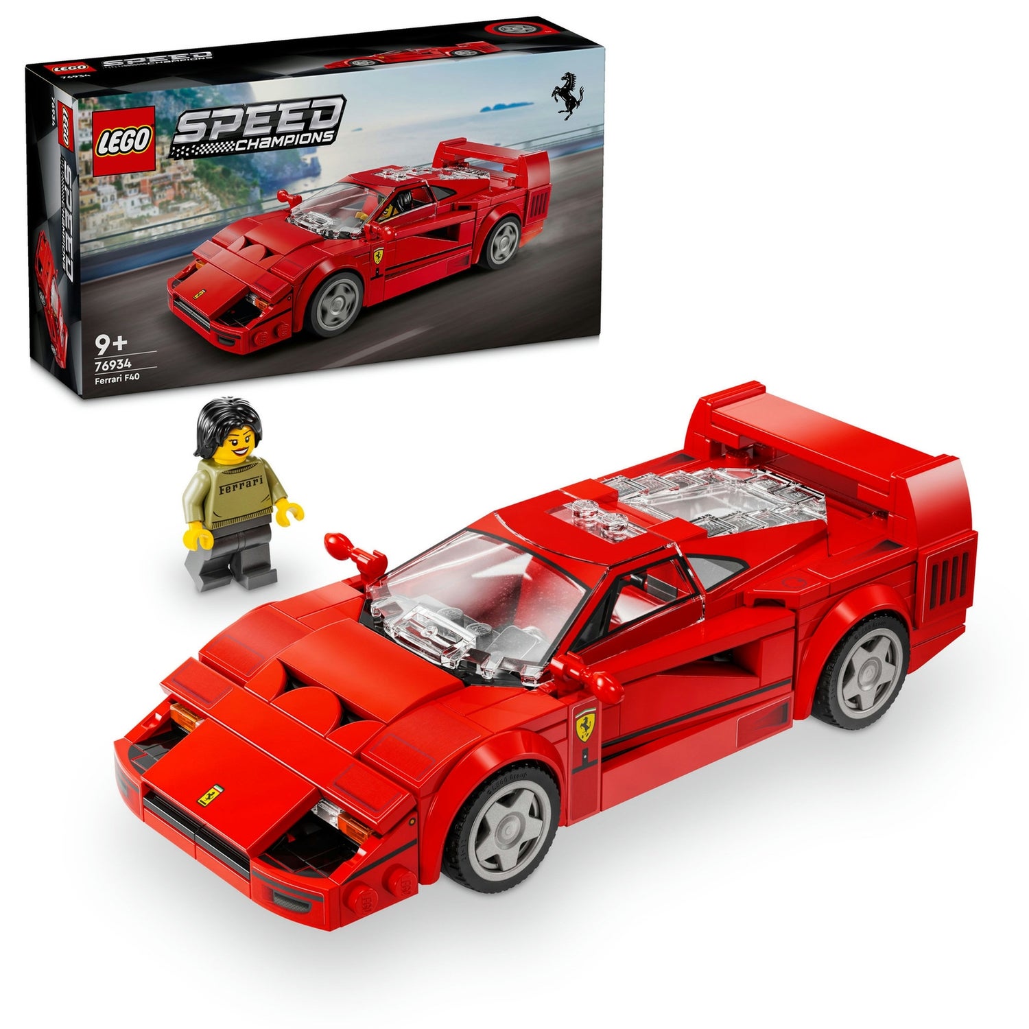 LEGO Speed Champions Ferrari F40 Supercar Vehicle Toy 76934 Toys - Zavvi UK
